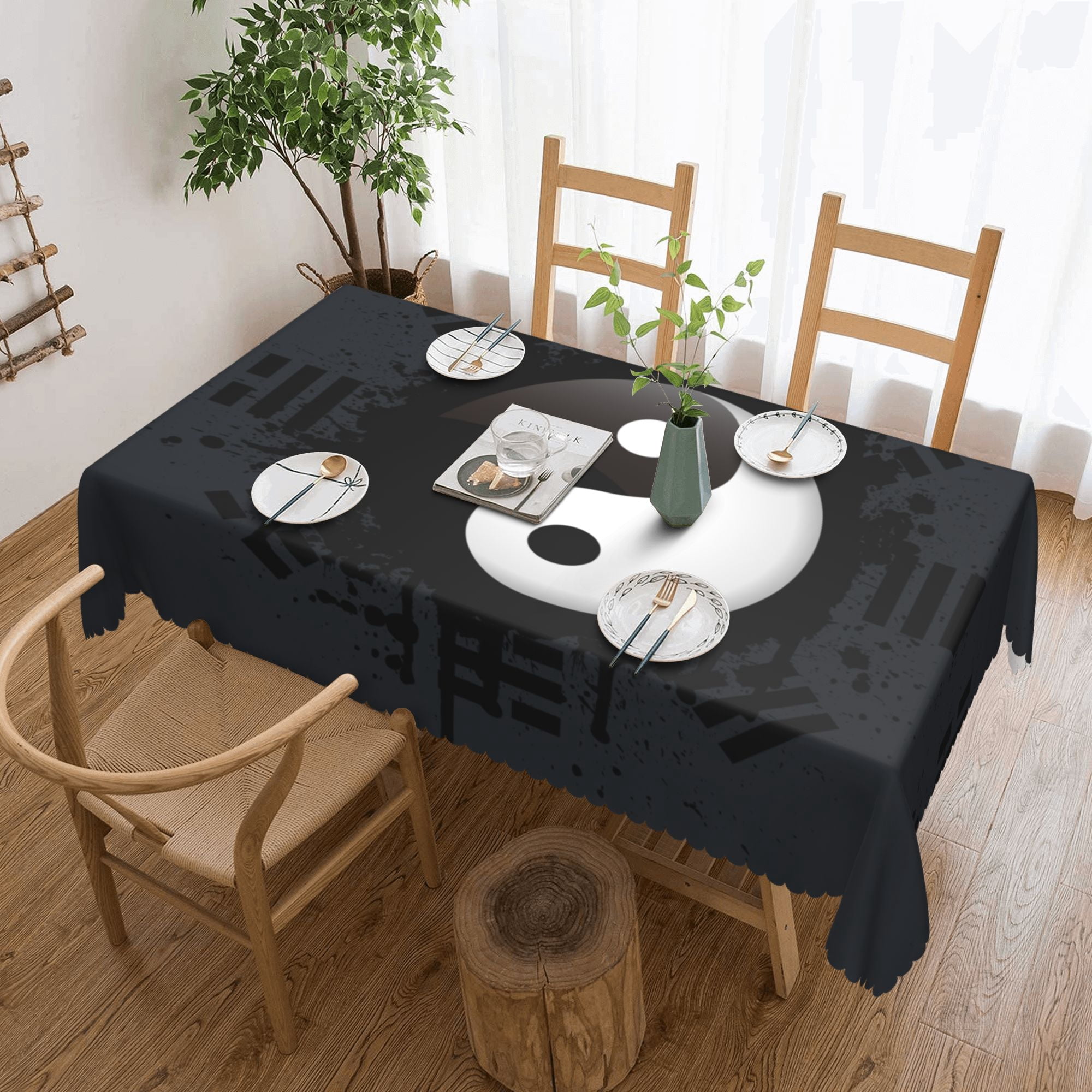 Tablecloth Chinese Yin Yang Table Cloth For Rectangle Tables Waterproof ...