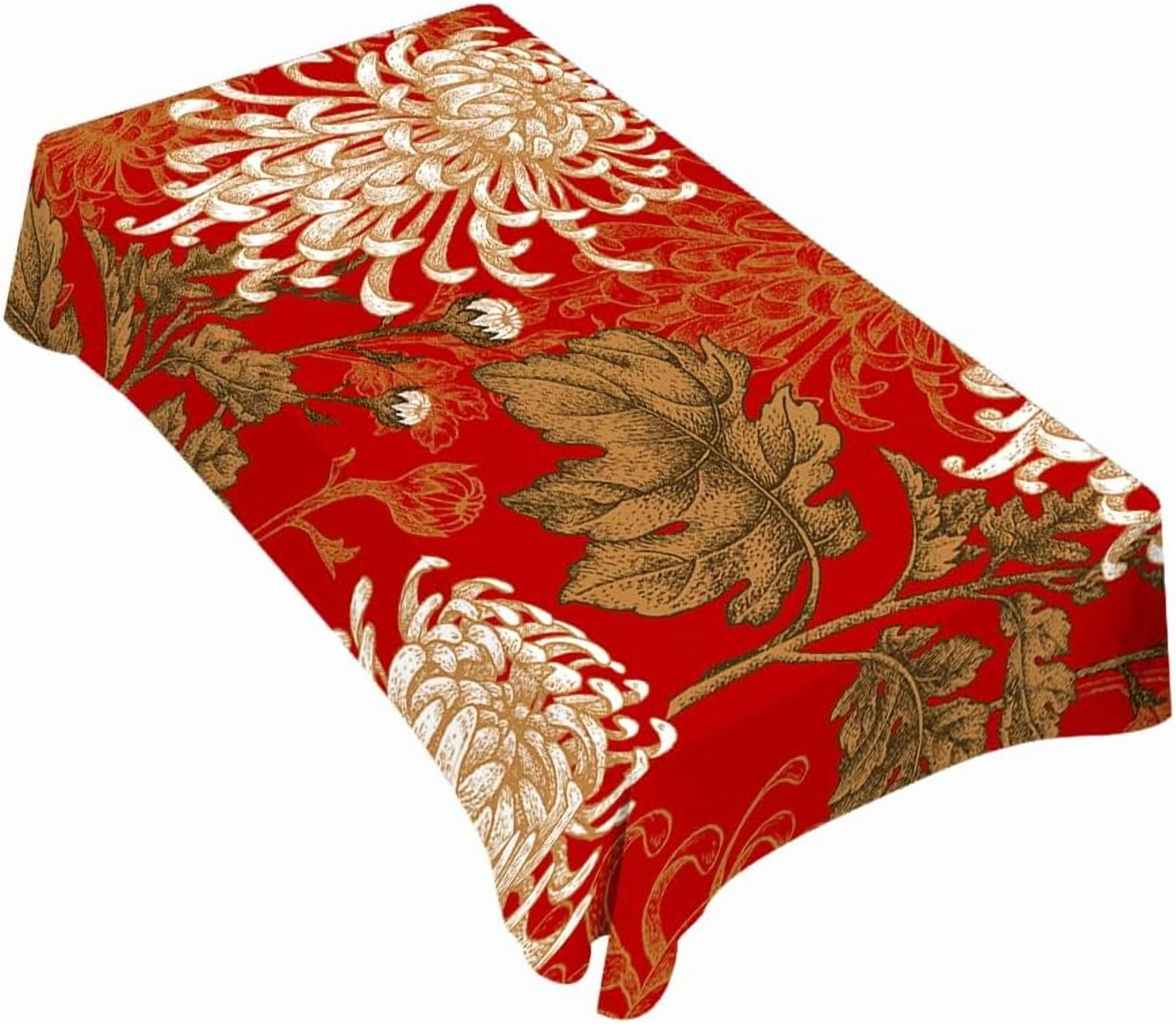 Tablecloth Chrysanthemum Table Cloth Rectangle Table 60 x 84 Inch ...