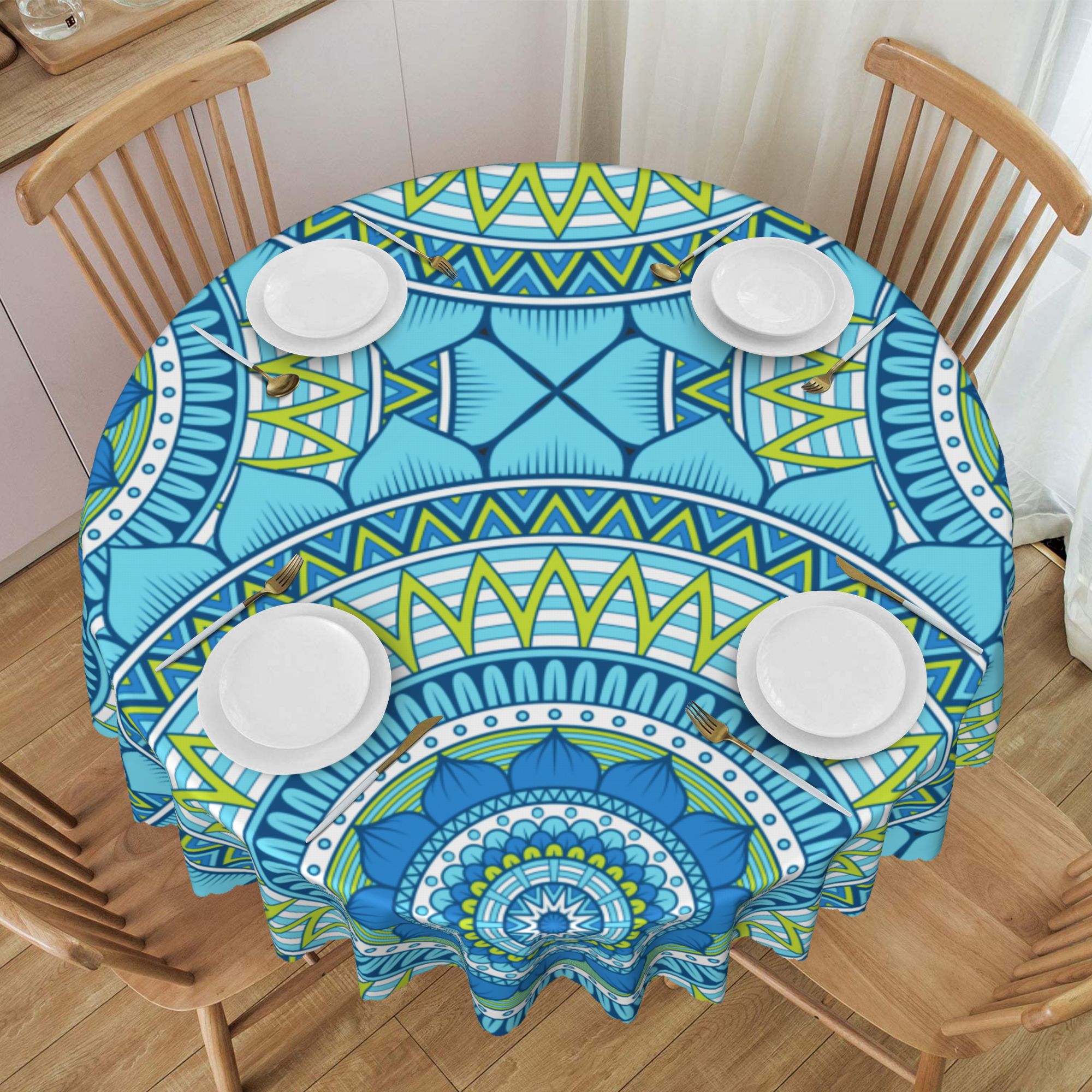 Tablecloth Classical Ethnic Pattern Background Table Cloth For Circular ...