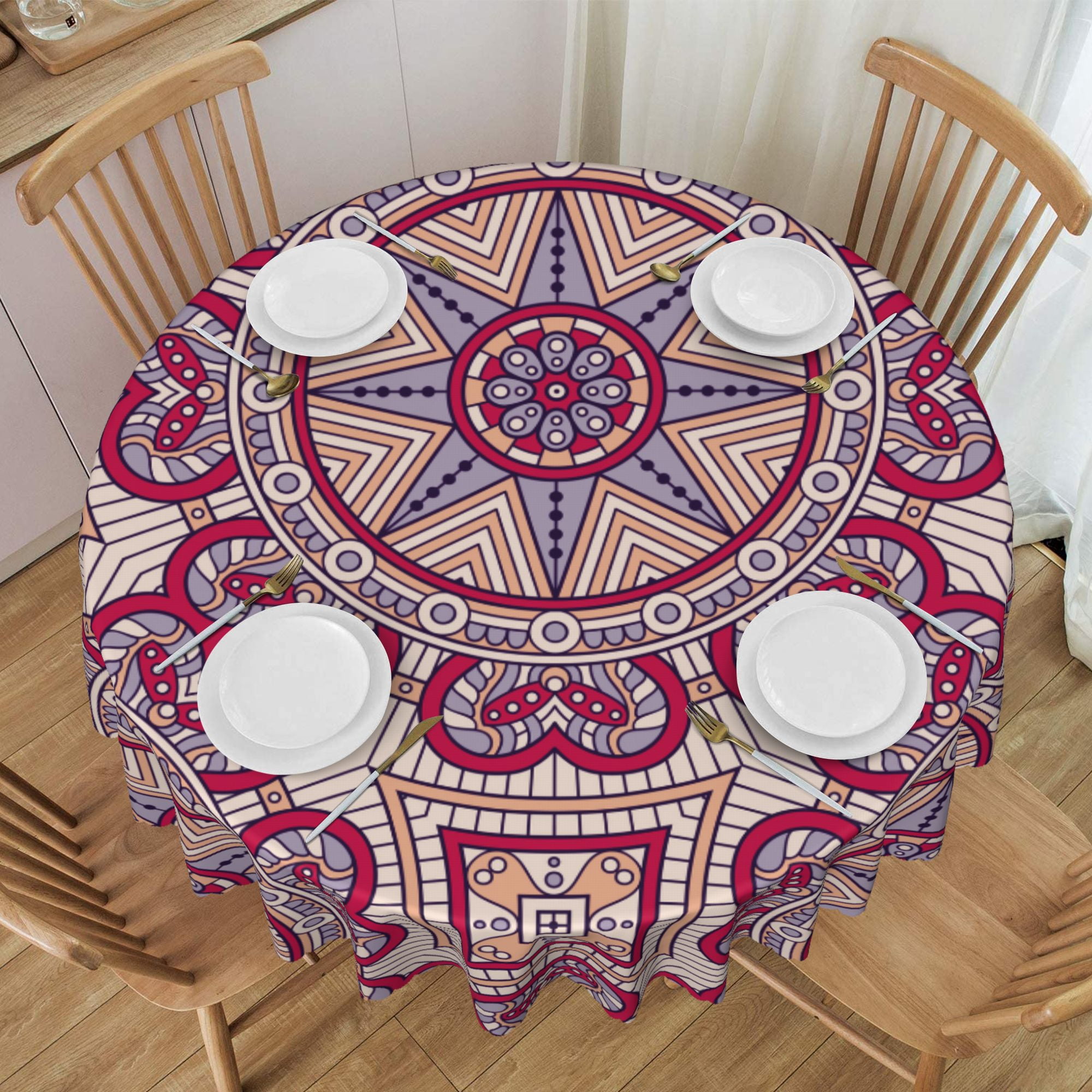 Tablecloth Classical Ethnic Pattern Background Table Cloth For Circular ...