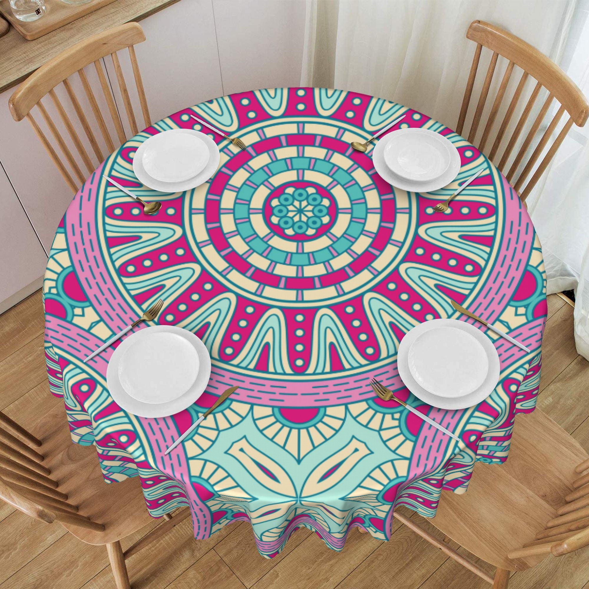 Tablecloth Classical Ethnic Pattern Background Table Cloth For Circular ...