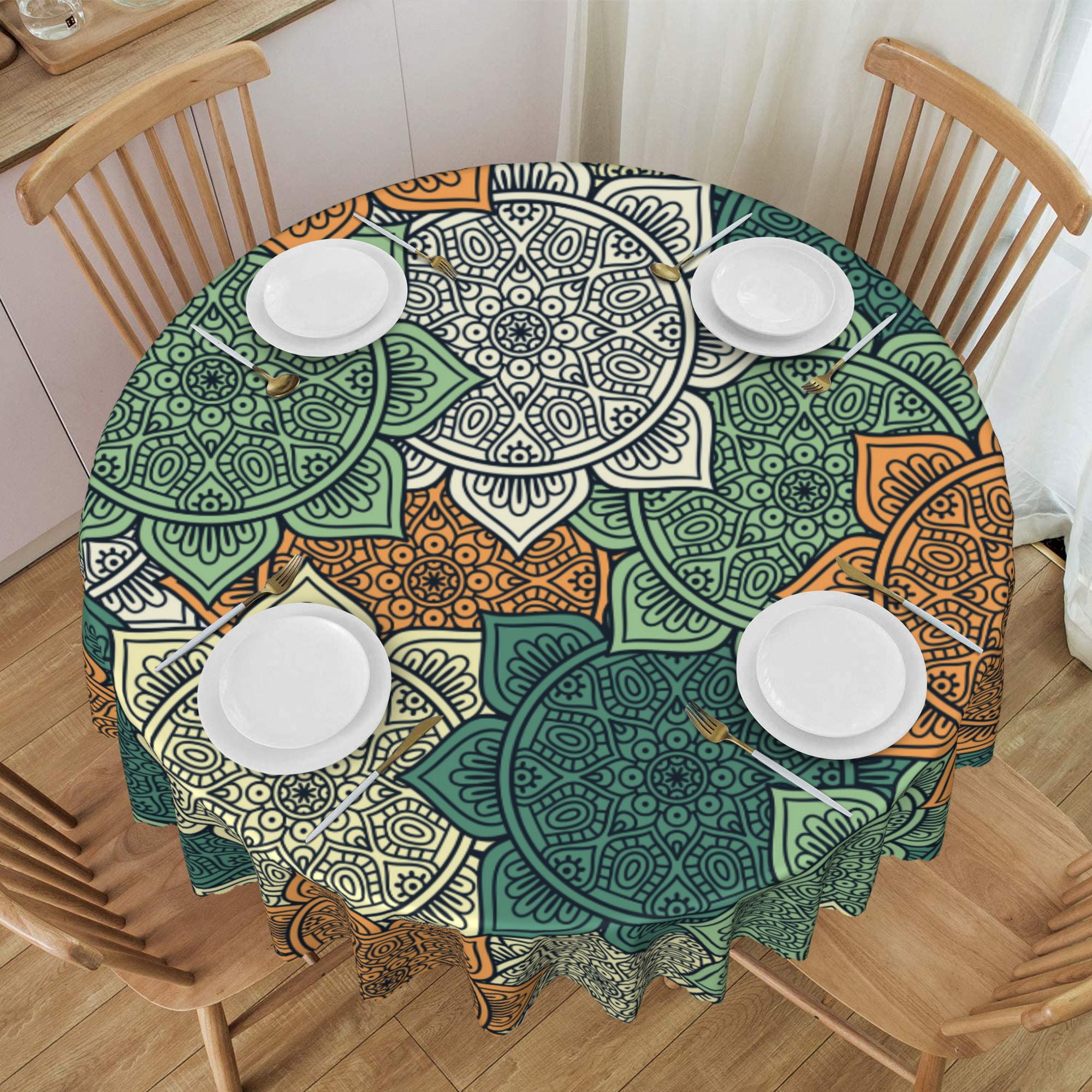 Tablecloth Classical Ethnic Pattern Table Cloth For Circular Tables ...