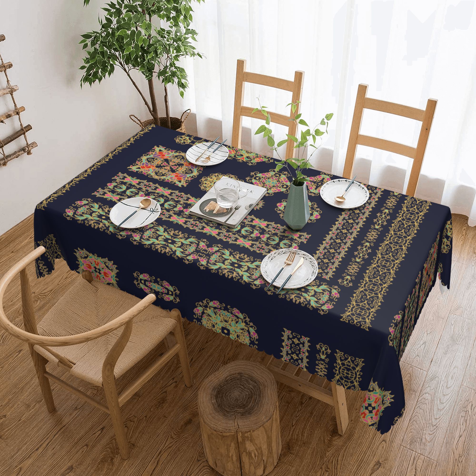Tablecloth Classical Ethnic Pattern Table Cloth For Rectangle Tables ...