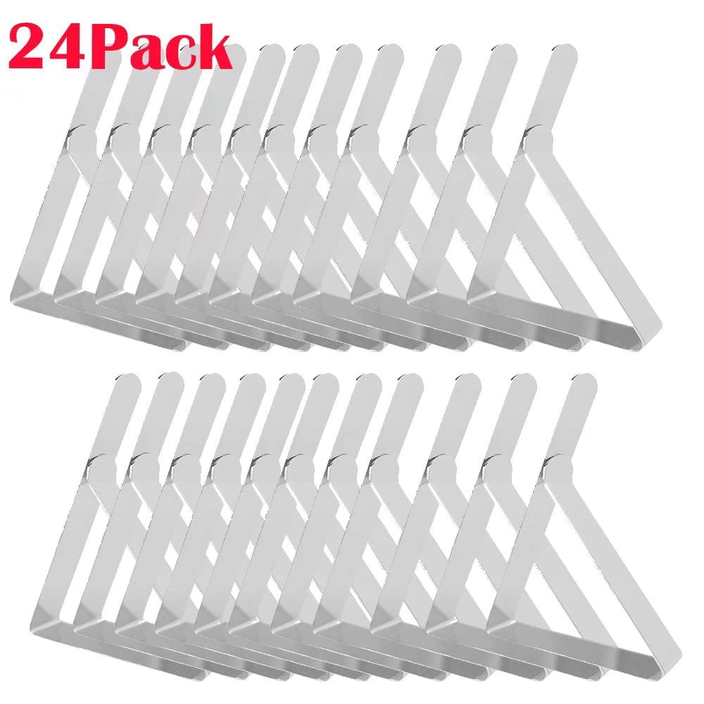 Tablecloth Clips -24 Pack Heavy Duty Picnic Table Clips, Stainless ...