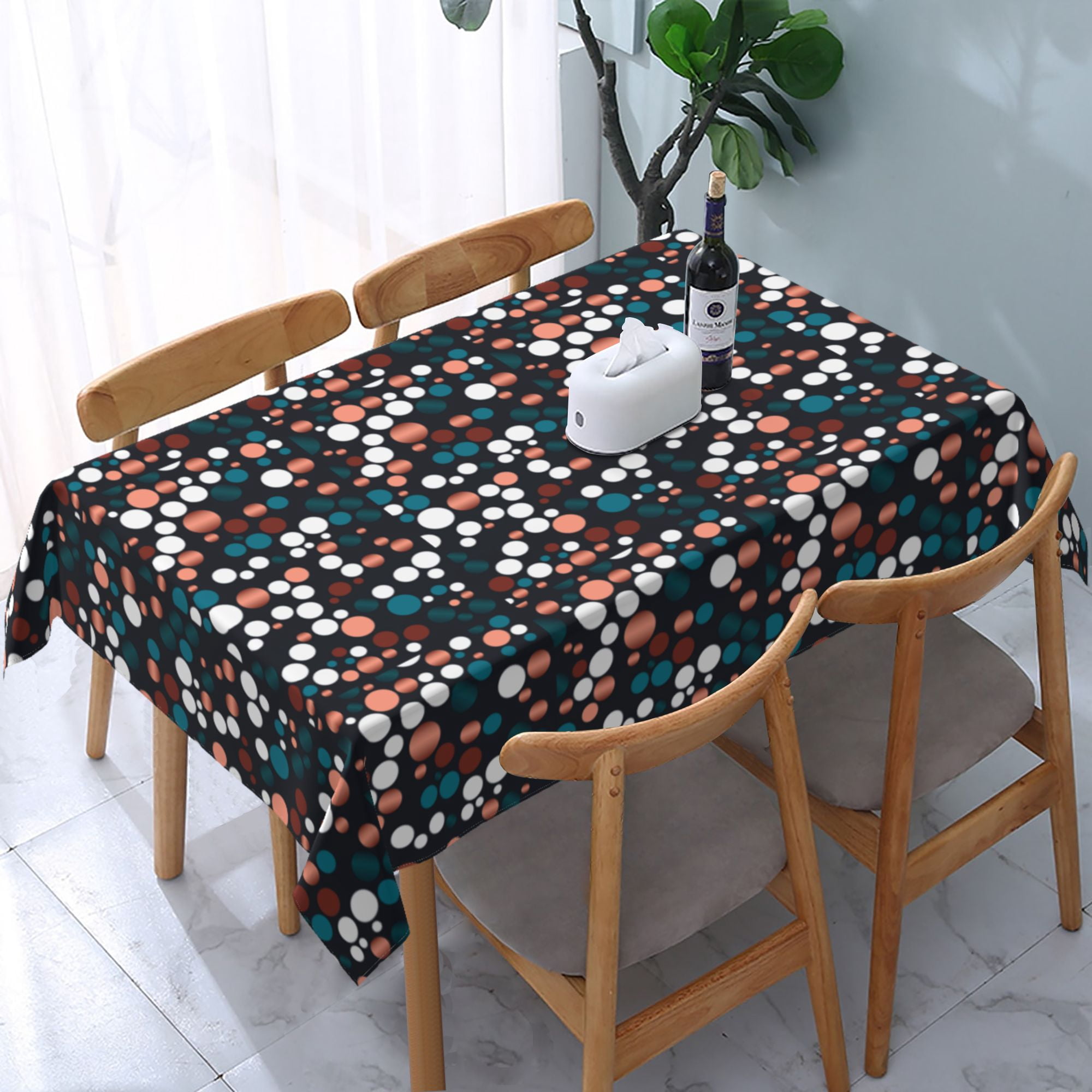 Tablecloth Color Dots Background Table Cloth For Rectangle Tables ...