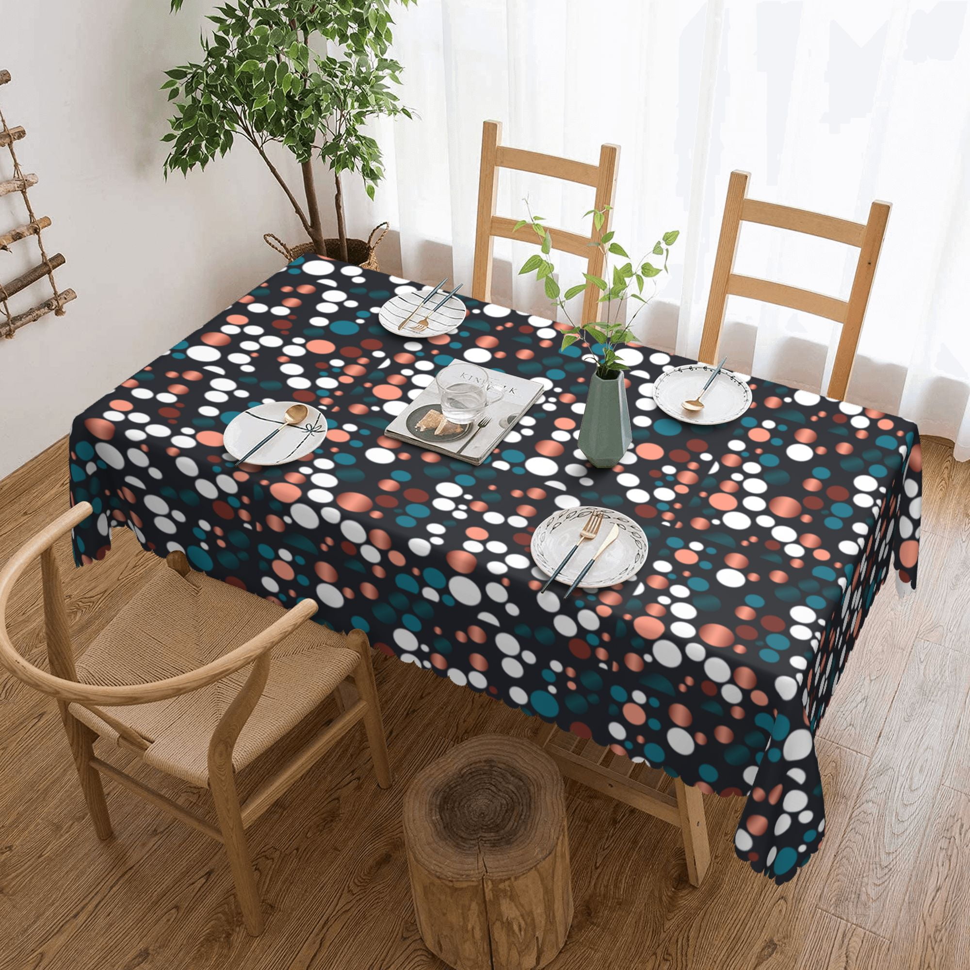 Tablecloth Color Dots Background Table Cloth For Rectangle Tables ...