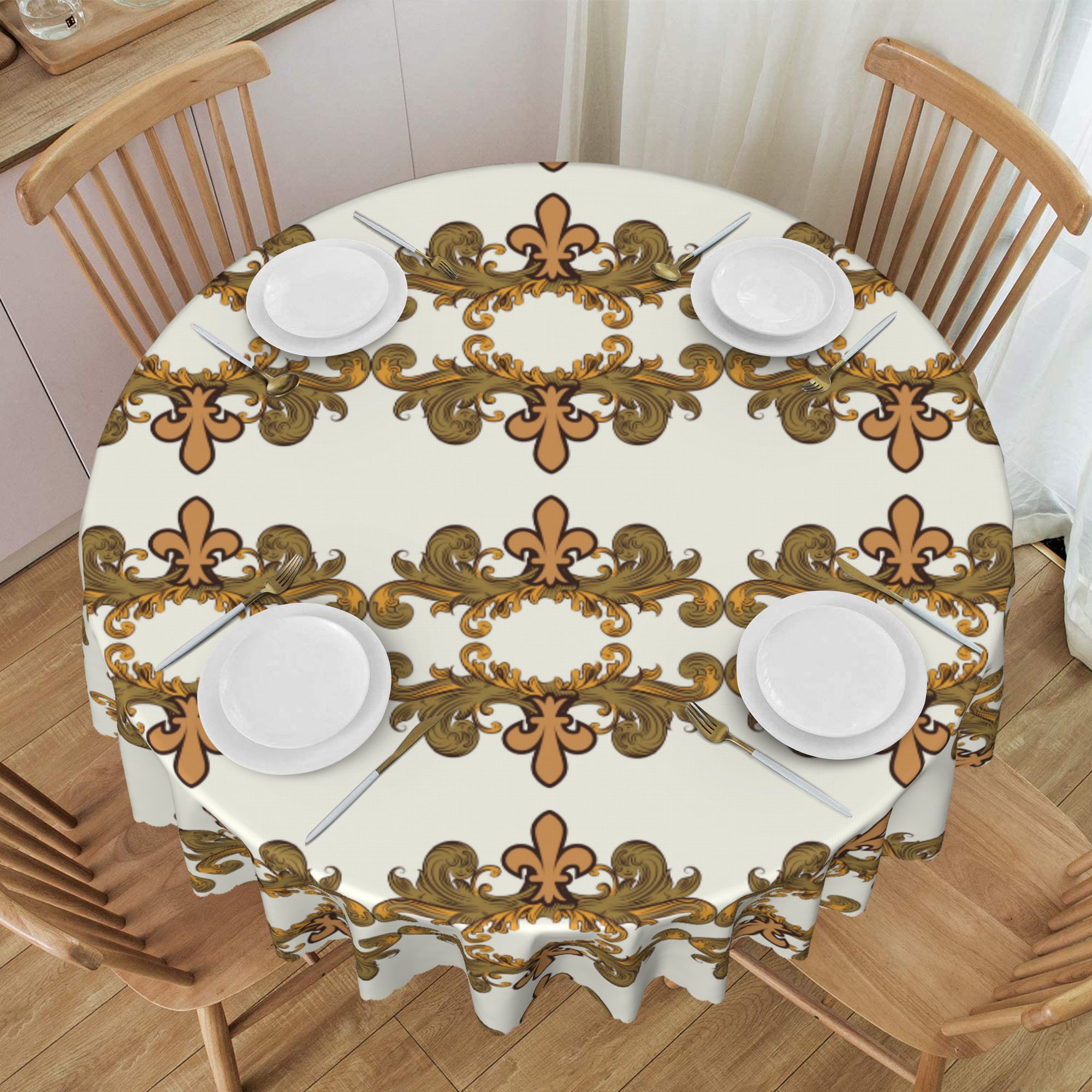 Tablecloth Color Illustration Border Background Table Cloth For ...