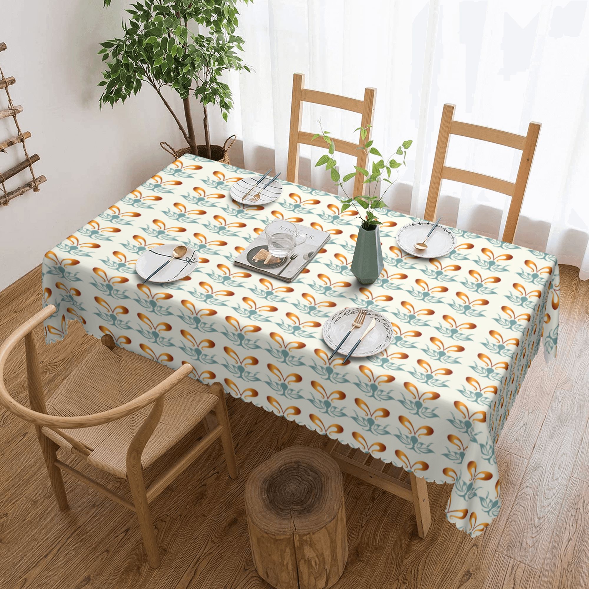 Tablecloth Color Illustration Border Background Table Cloth For ...