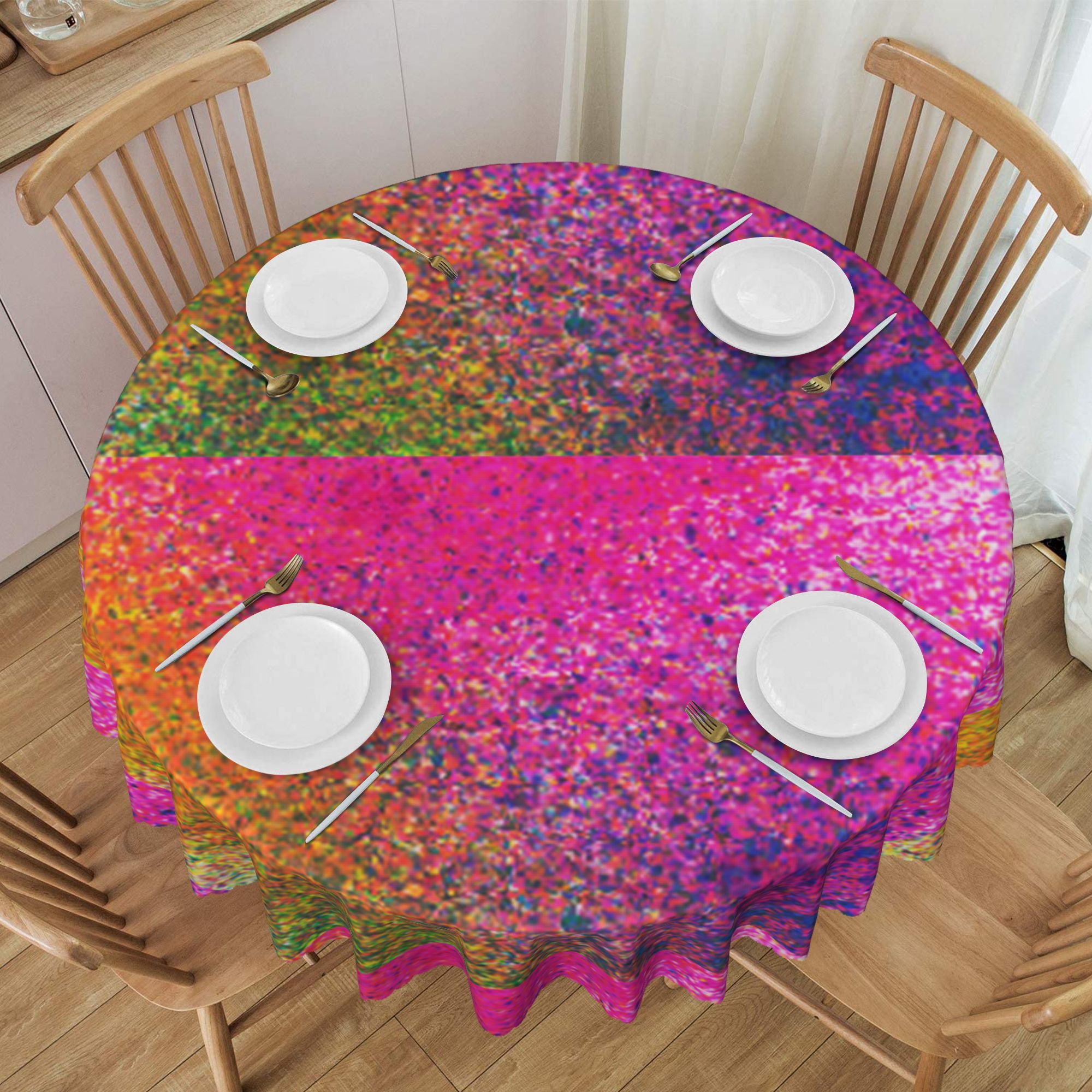 Tablecloth Color Paint Splash Effect Background Table Cloth For ...