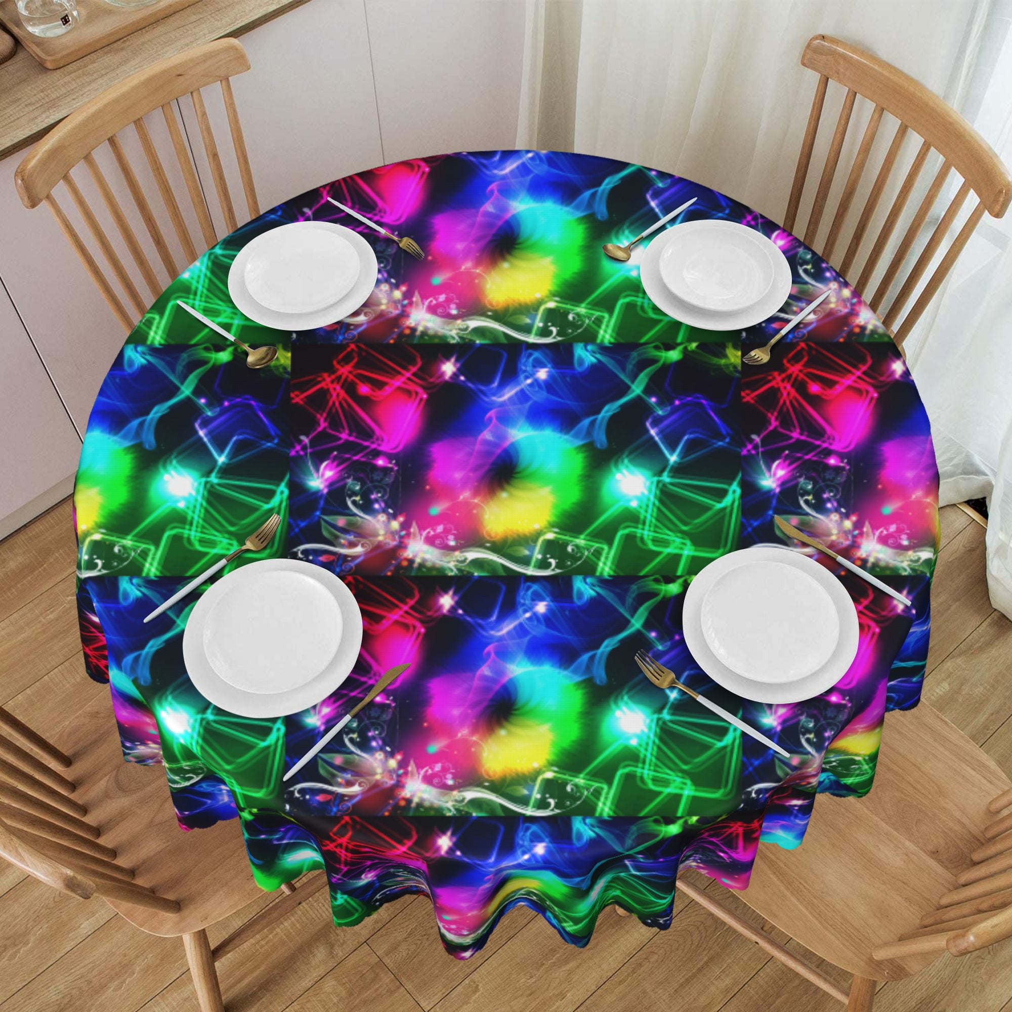 Tablecloth Colorful-Backgrounds-Photo Table Cloth For Circular Tables ...