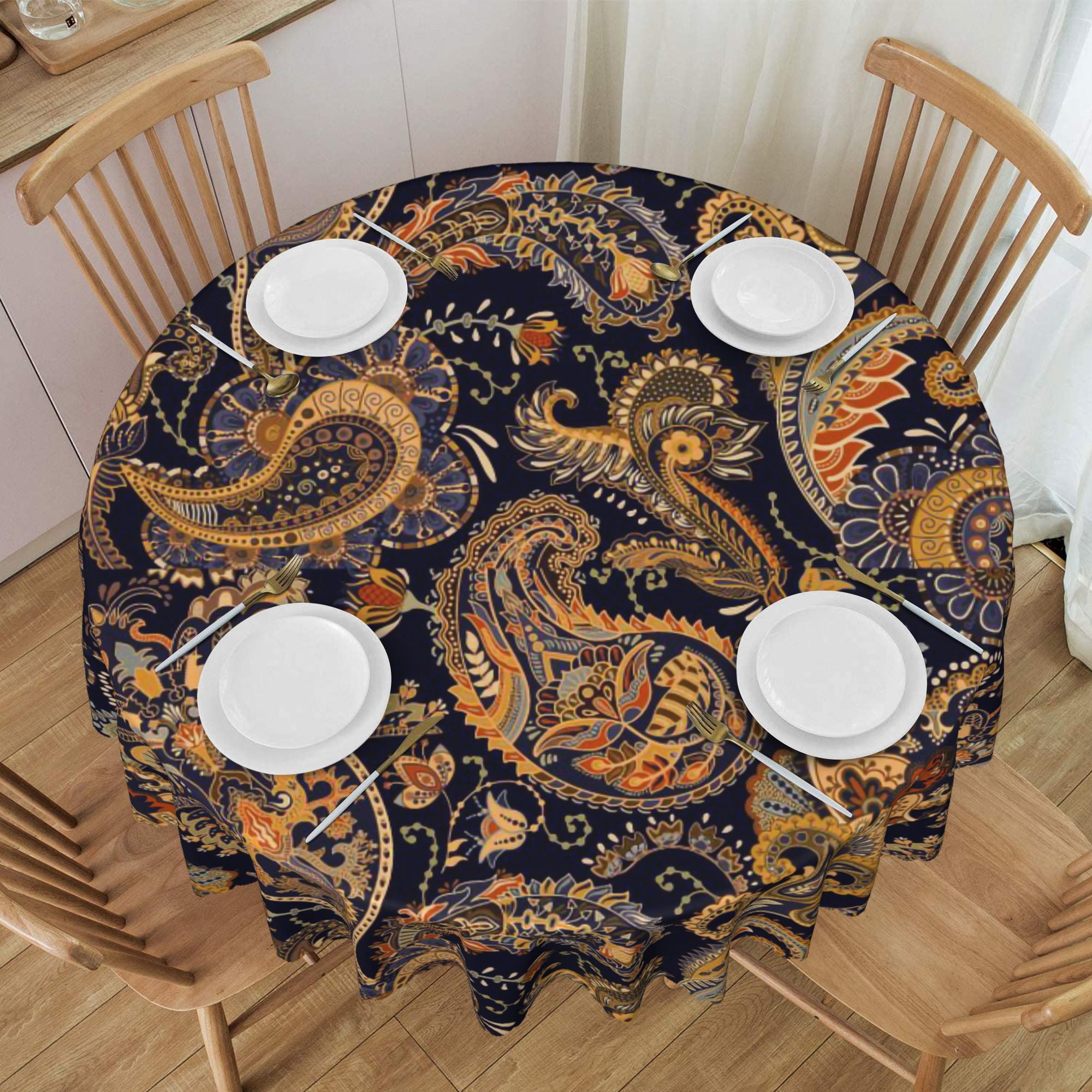 Tablecloth Colorful Paisley Indonesian Batik Nature Table Cloth For ...