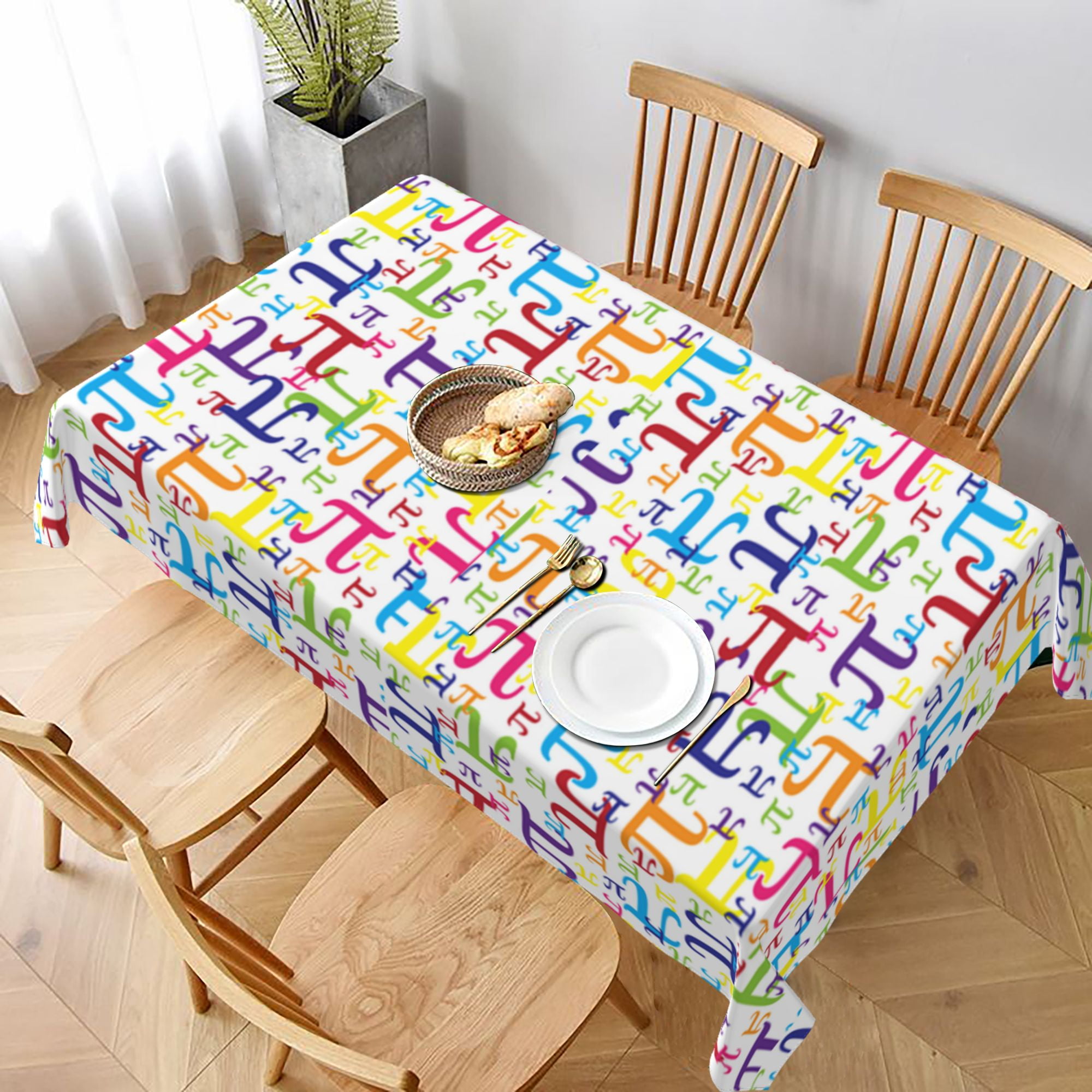 Tablecloth Colorful Pi Math Table Cloth For Rectangle Tables Waterproof ...