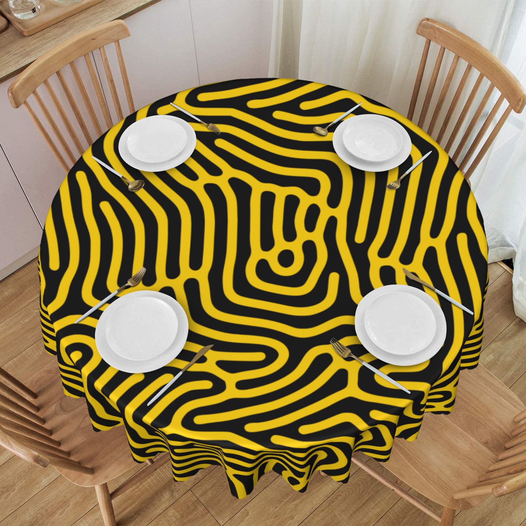 Tablecloth Colorful Seamless Background Table Cloth For Circular Tables ...