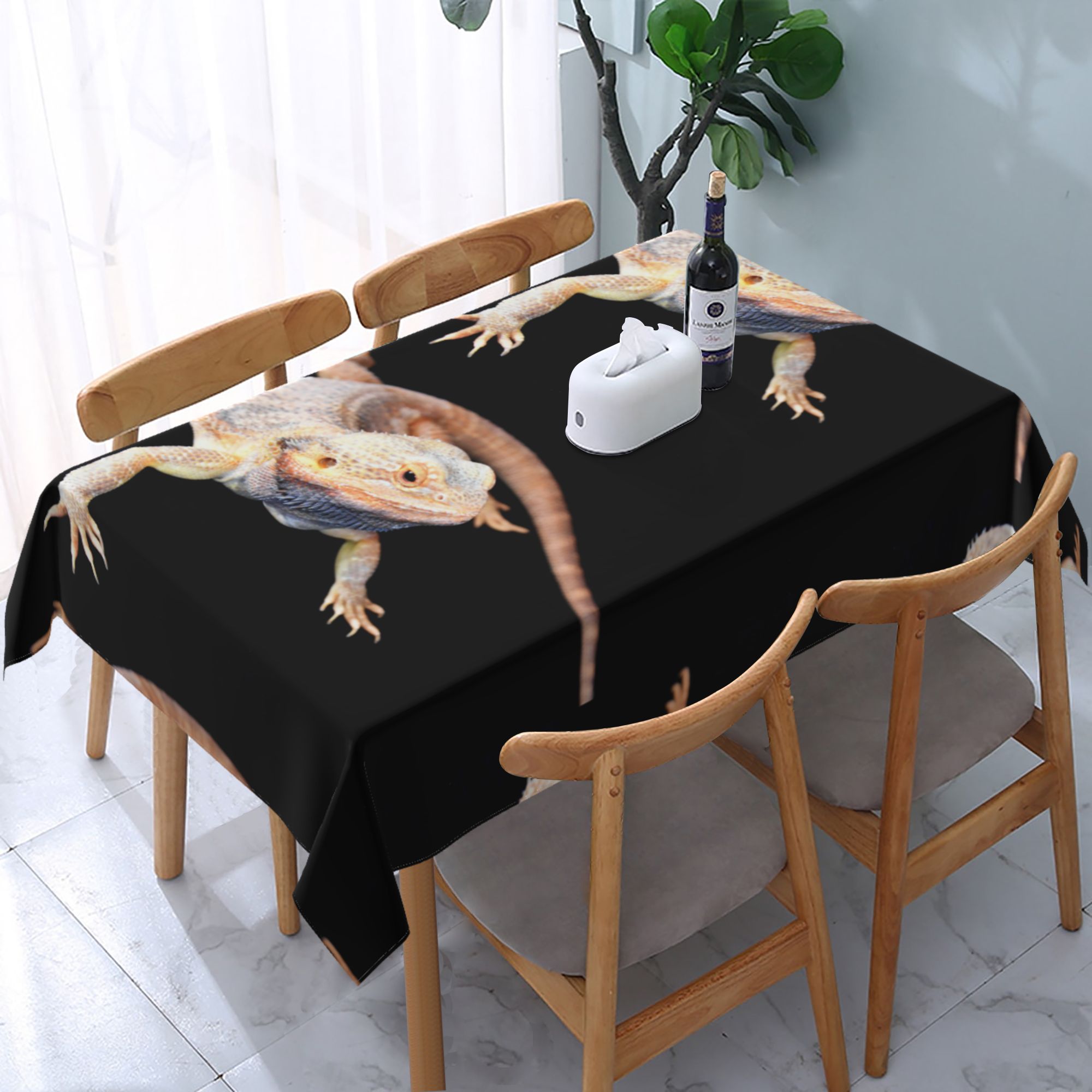 Tablecloth Cool Bearded Dragon Lizards Table Cloth For Rectangle Tables ...