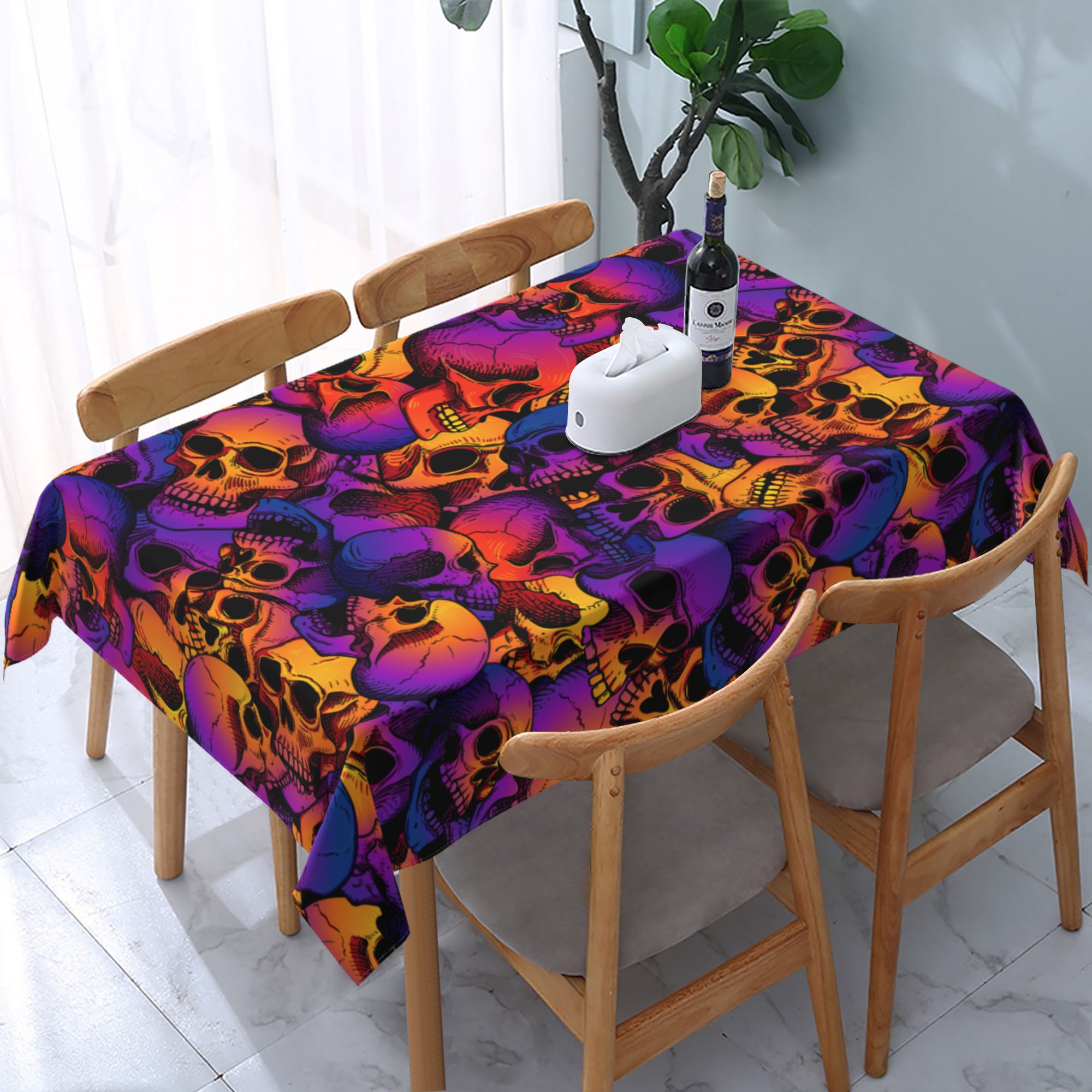 Tablecloth Cool Style Stylish Skull Table Cloth For Rectangle Tables ...