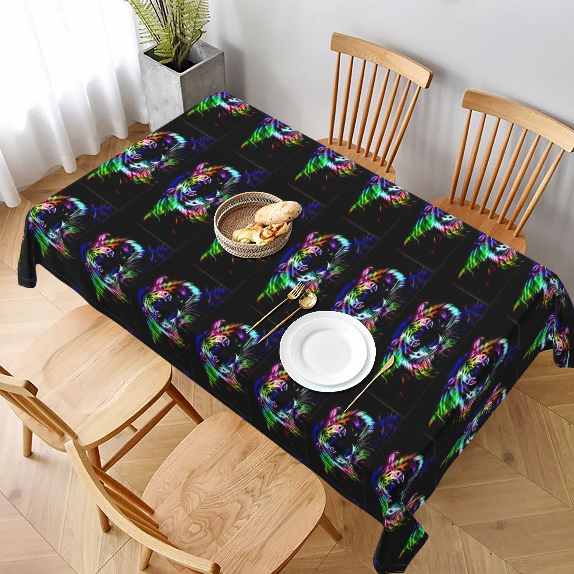 Tablecloth Cool Tiger Table Cloth For Rectangle Tables Waterproof ...