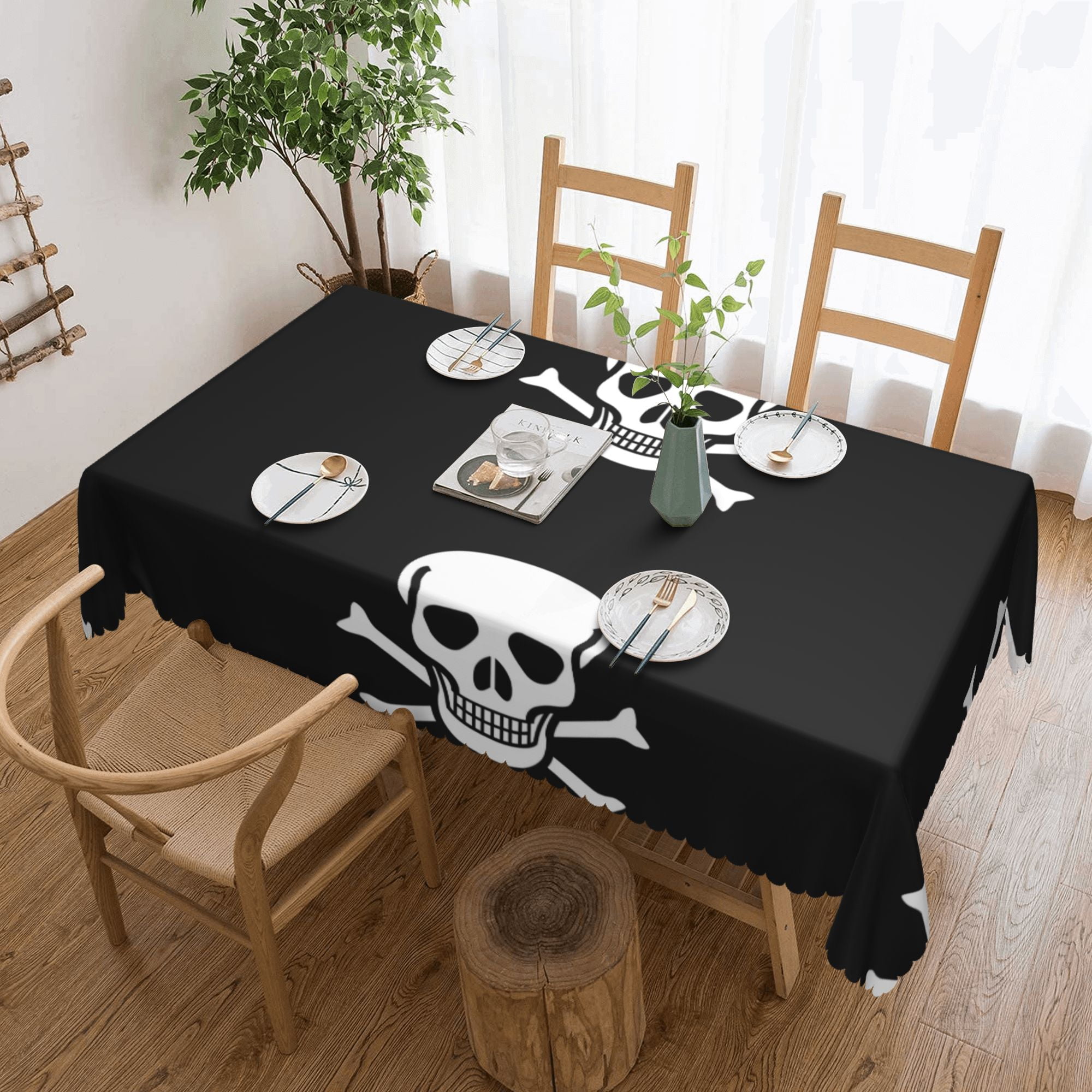 Tablecloth Crossbone Skull Head Table Cloth For Rectangle Tables ...
