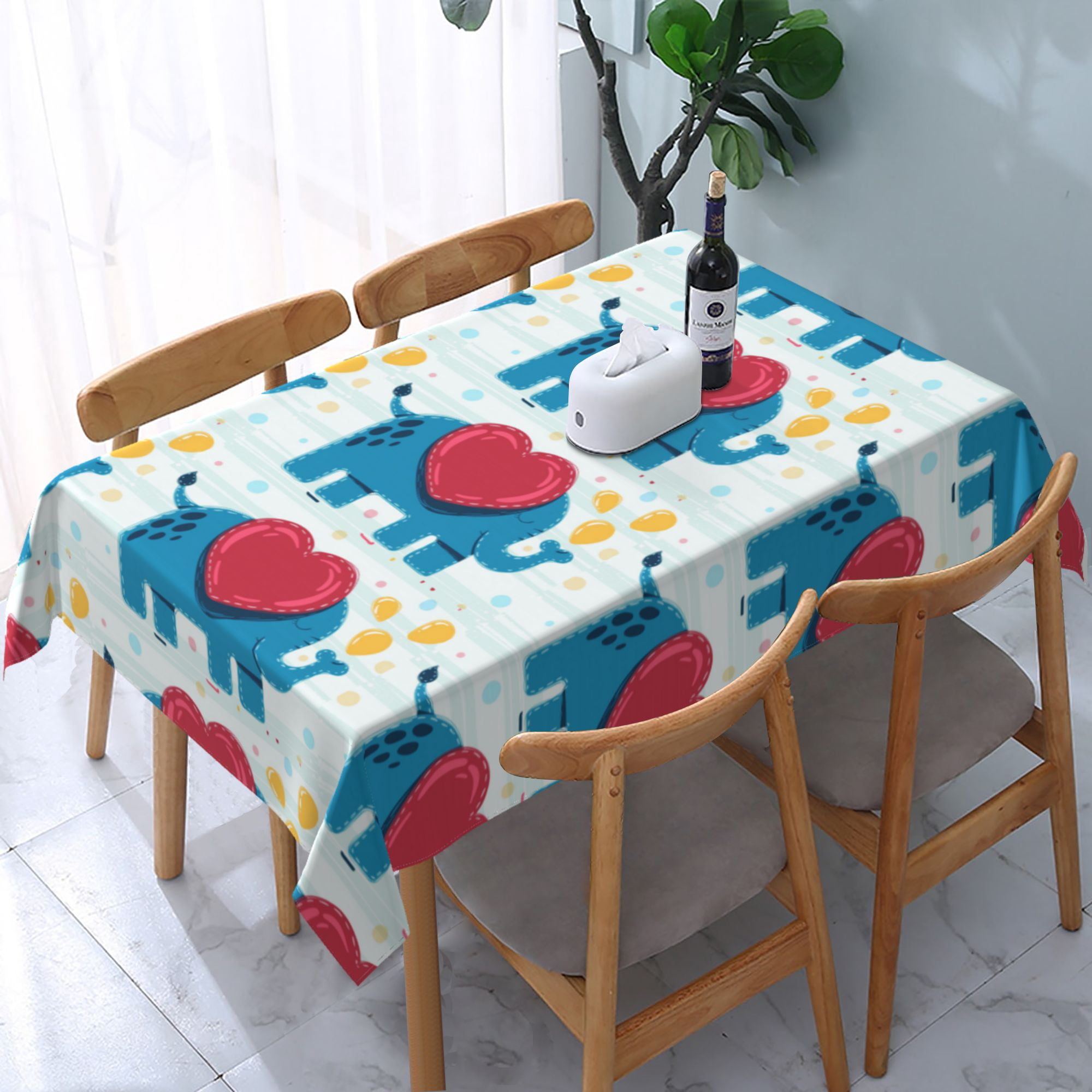 Tablecloth Cute Baby Elephant Table Cloth For Rectangle Tables ...