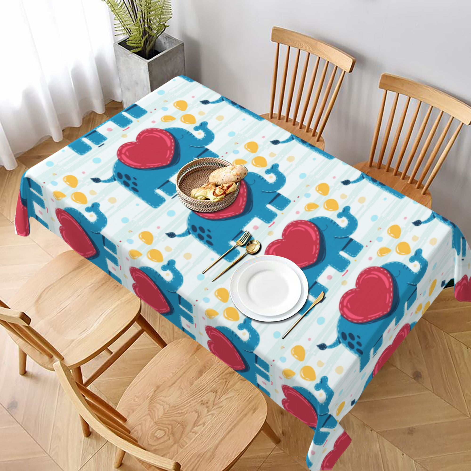 Tablecloth Cute Baby Elephant Table Cloth For Rectangle Tables ...