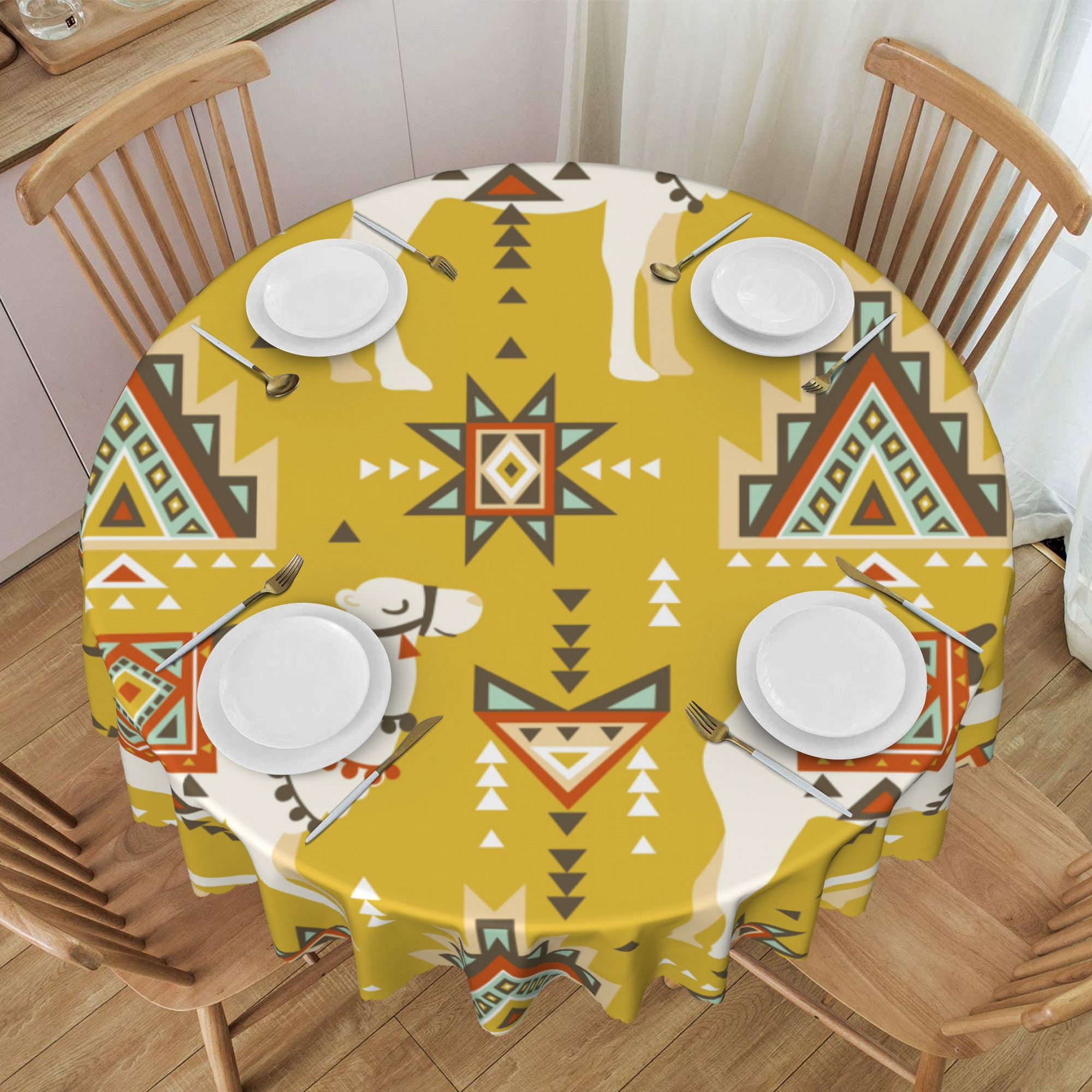 Tablecloth Cute Camel Table Cloth For Circular Tables Waterproof ...