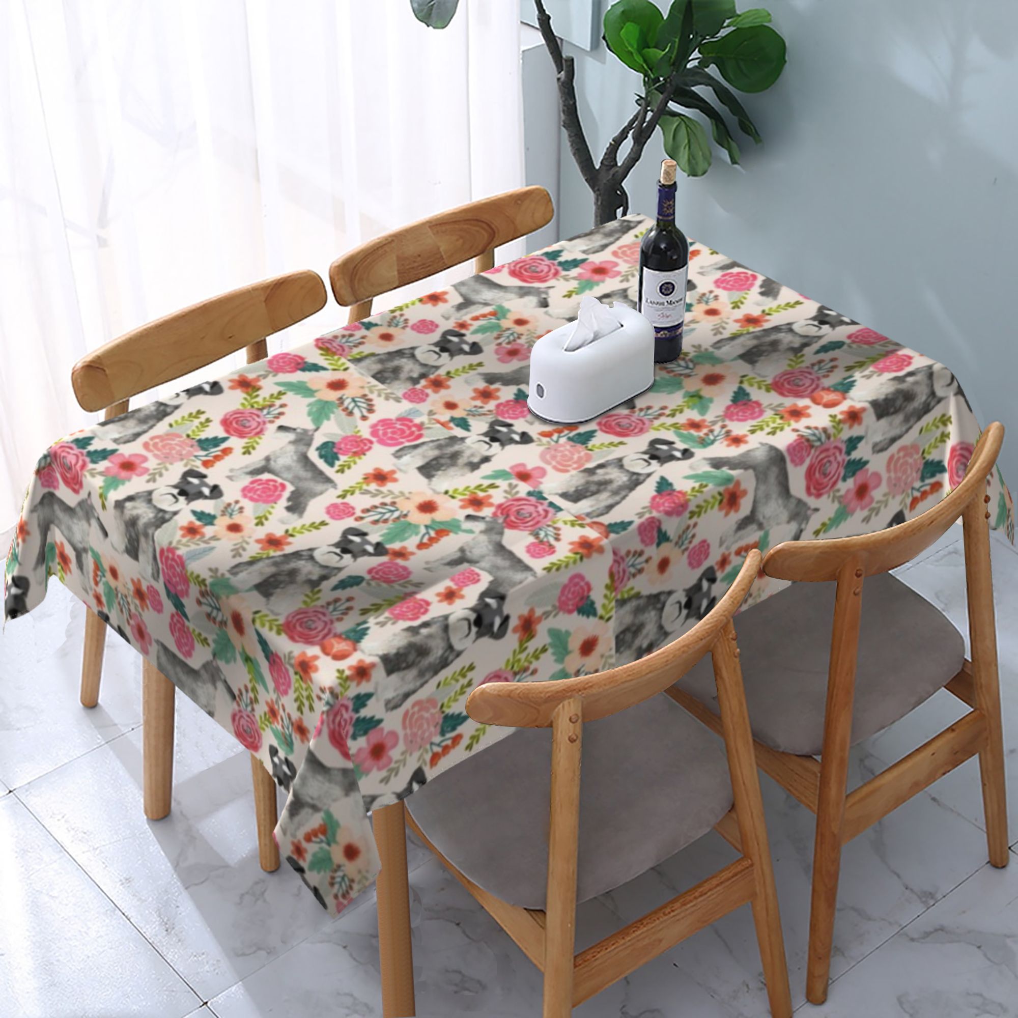 Tablecloth Cute Dogs Table Cloth For Rectangle Tables Waterproof ...
