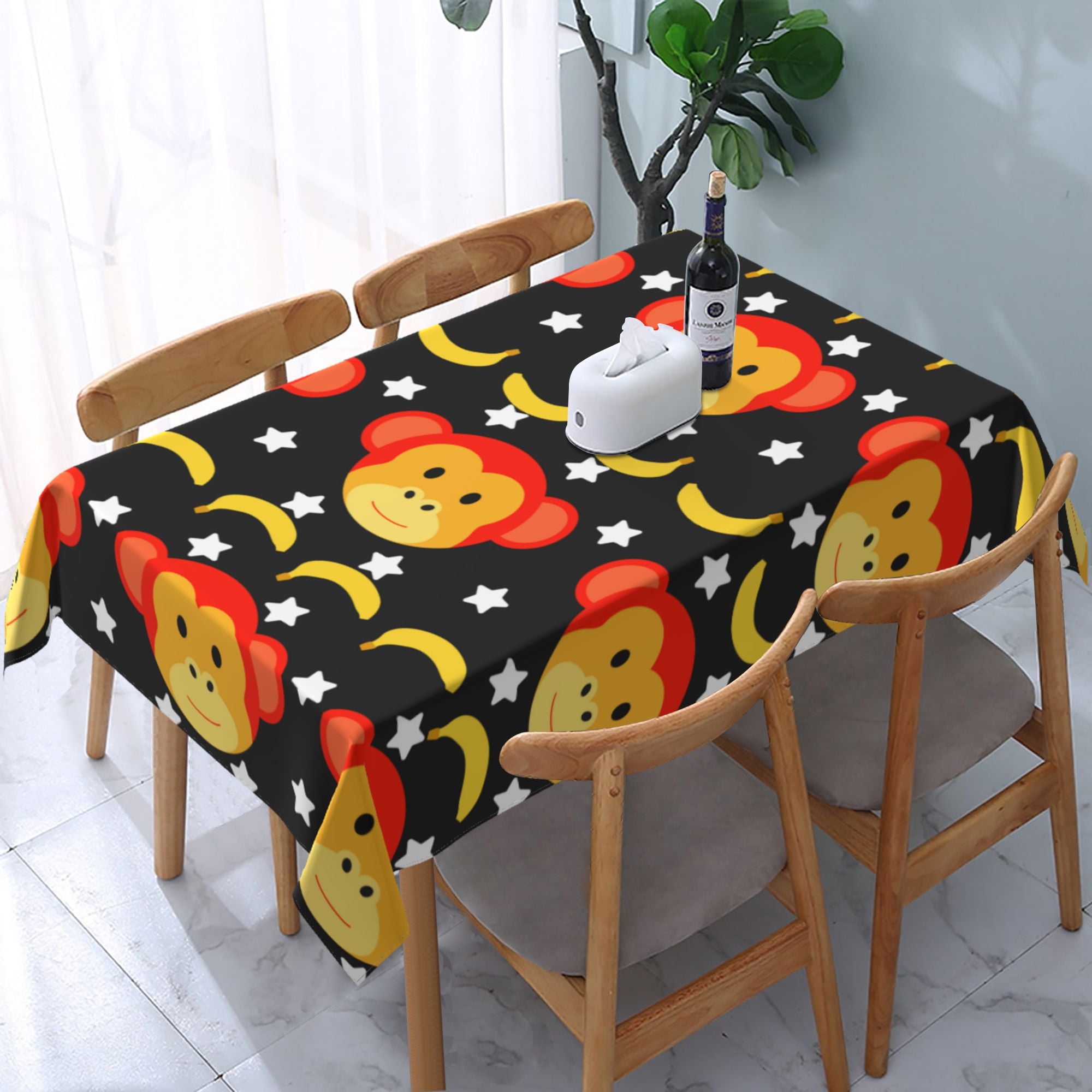 Tablecloth Cute Monkey Table Cloth For Rectangle Tables Waterproof ...