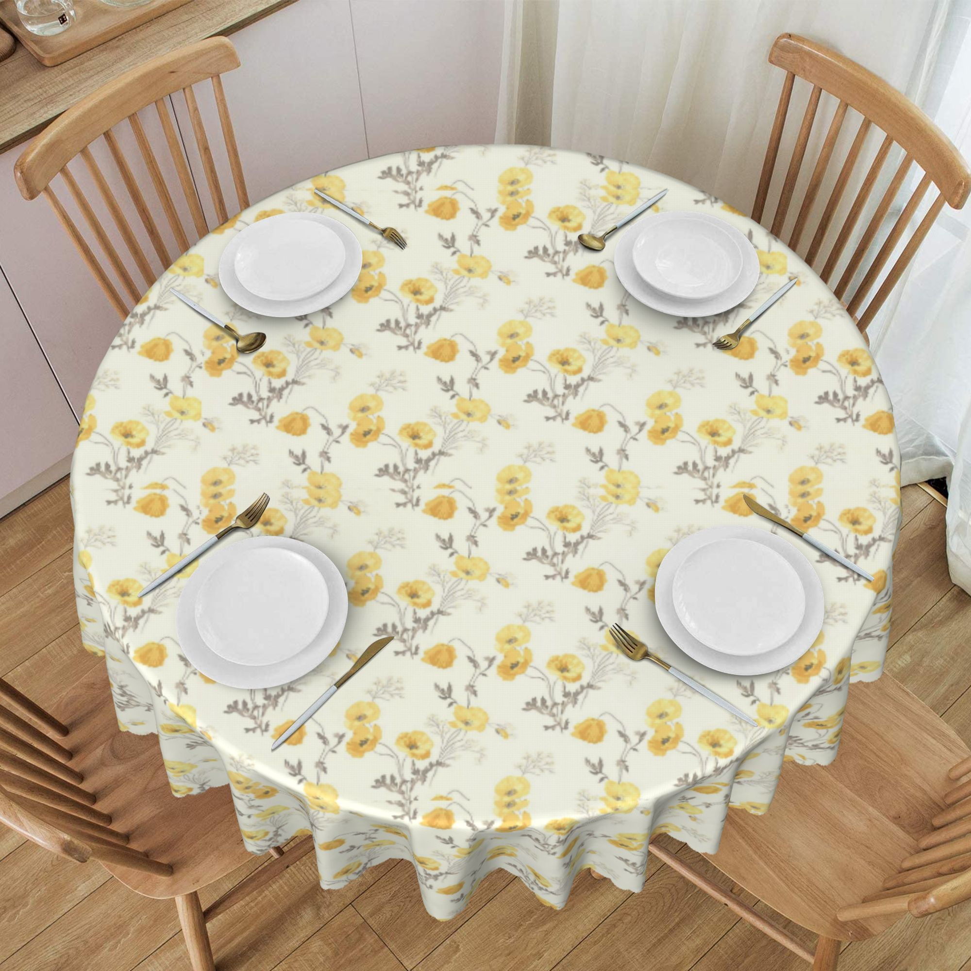 Tablecloth Dandelion Table Cloth For Circular Tables Waterproof ...