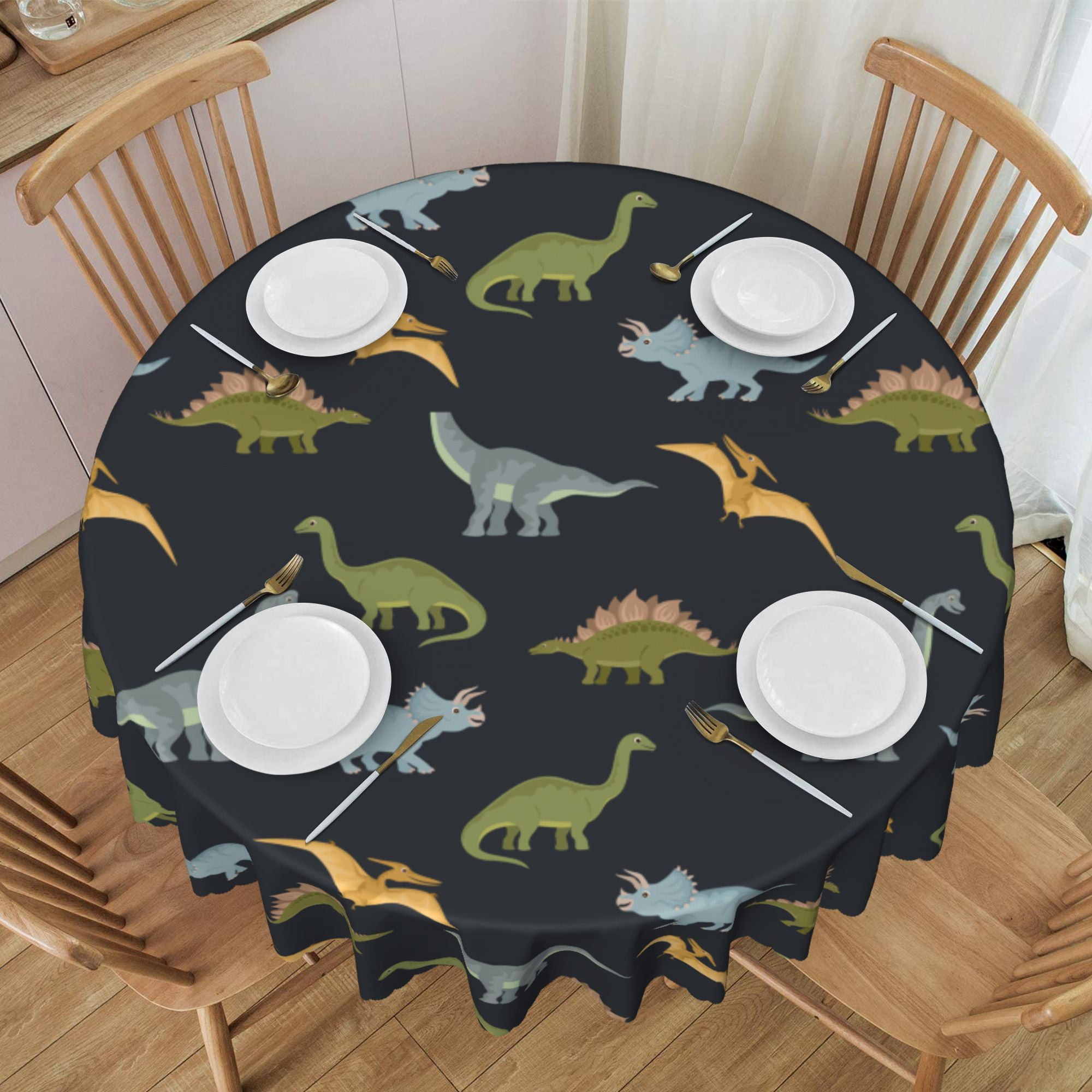 Tablecloth Dinosaur Table Cloth For Circular Tables Waterproof ...