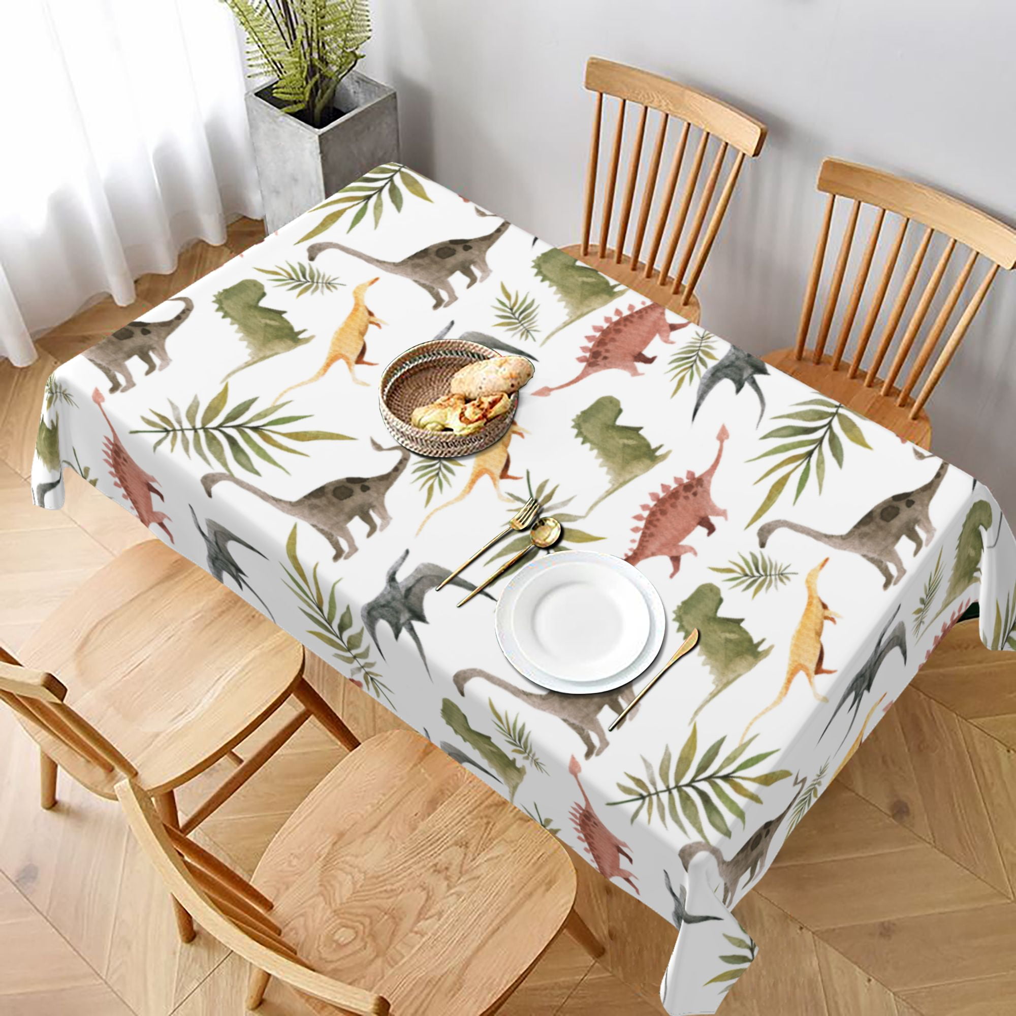 Tablecloth Dinosaur Table Cloth For Rectangle Tables Waterproof Resistant Picnic Table Covers ...
