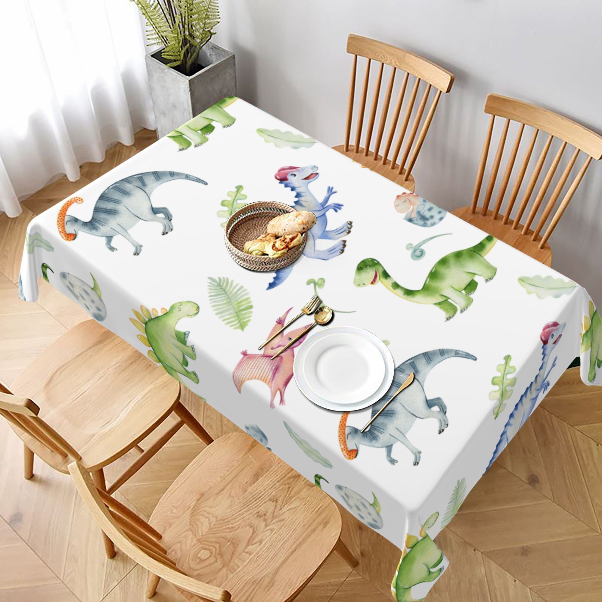 Tablecloth Dinosaur Table Cloth For Rectangle Tables Waterproof Resistant Picnic Table Covers ...