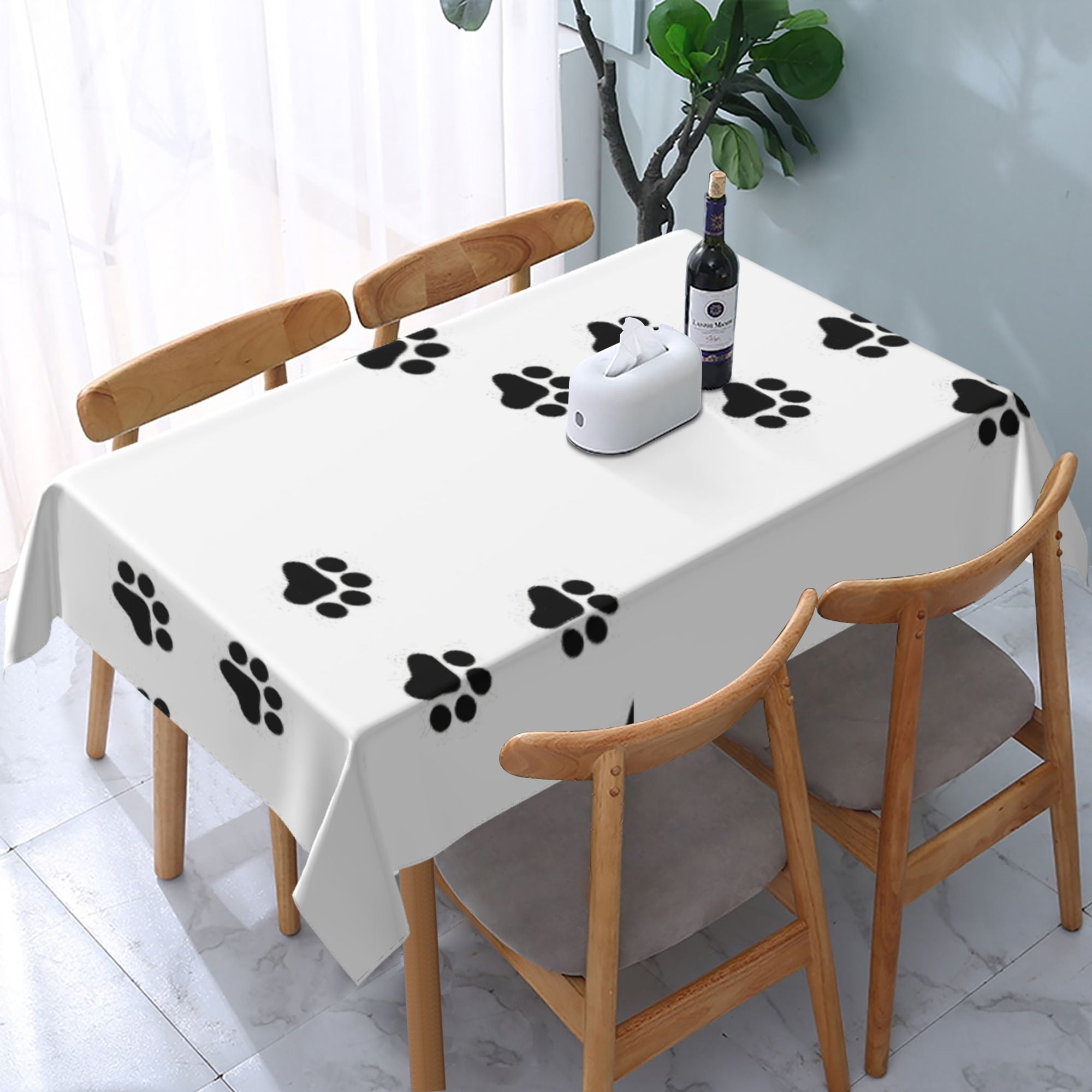 Tablecloth Dog Paw Prints Icon Flat Style Footprints Animals Table ...