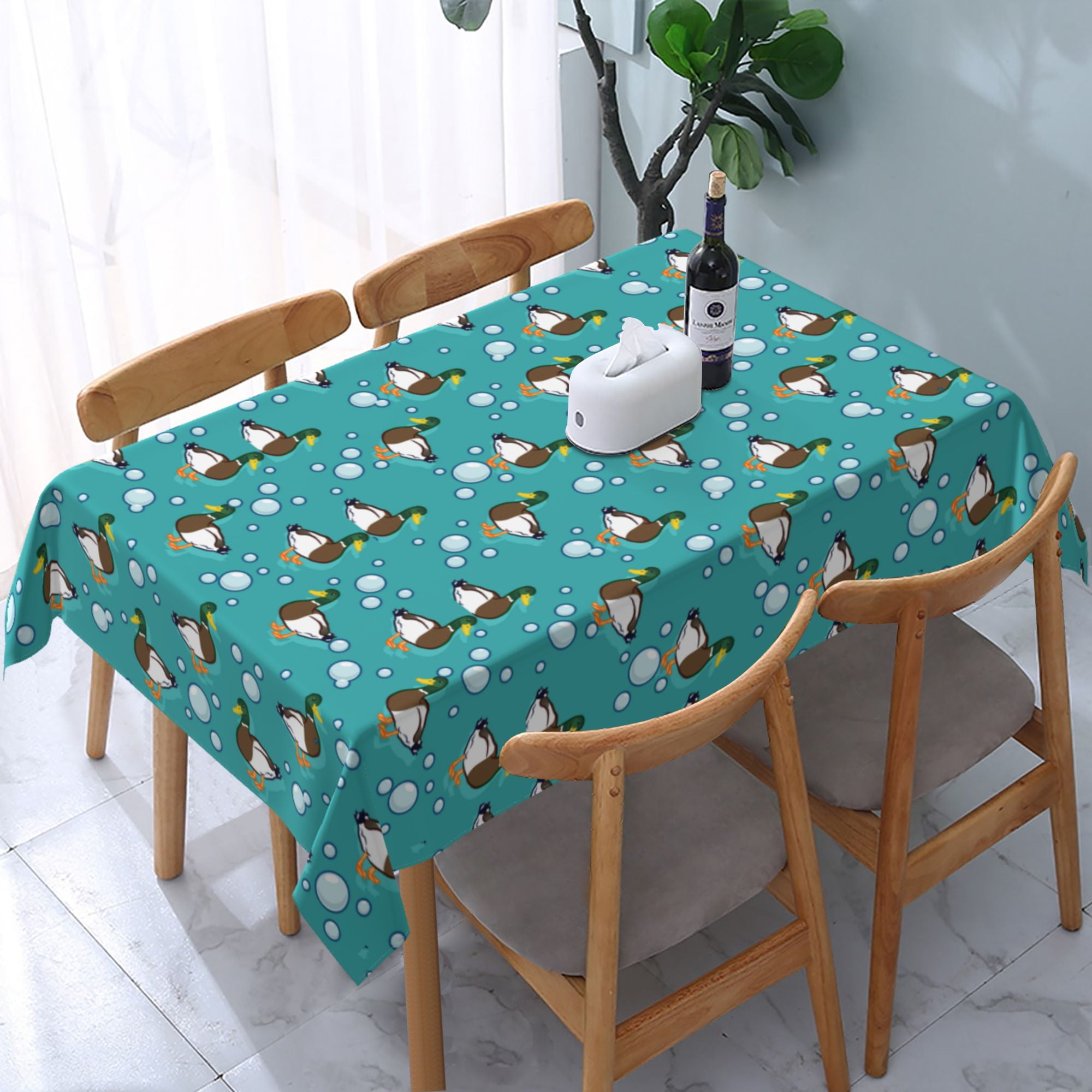Tablecloth Ducks Table Cloth For Rectangle Tables Waterproof Resistant ...