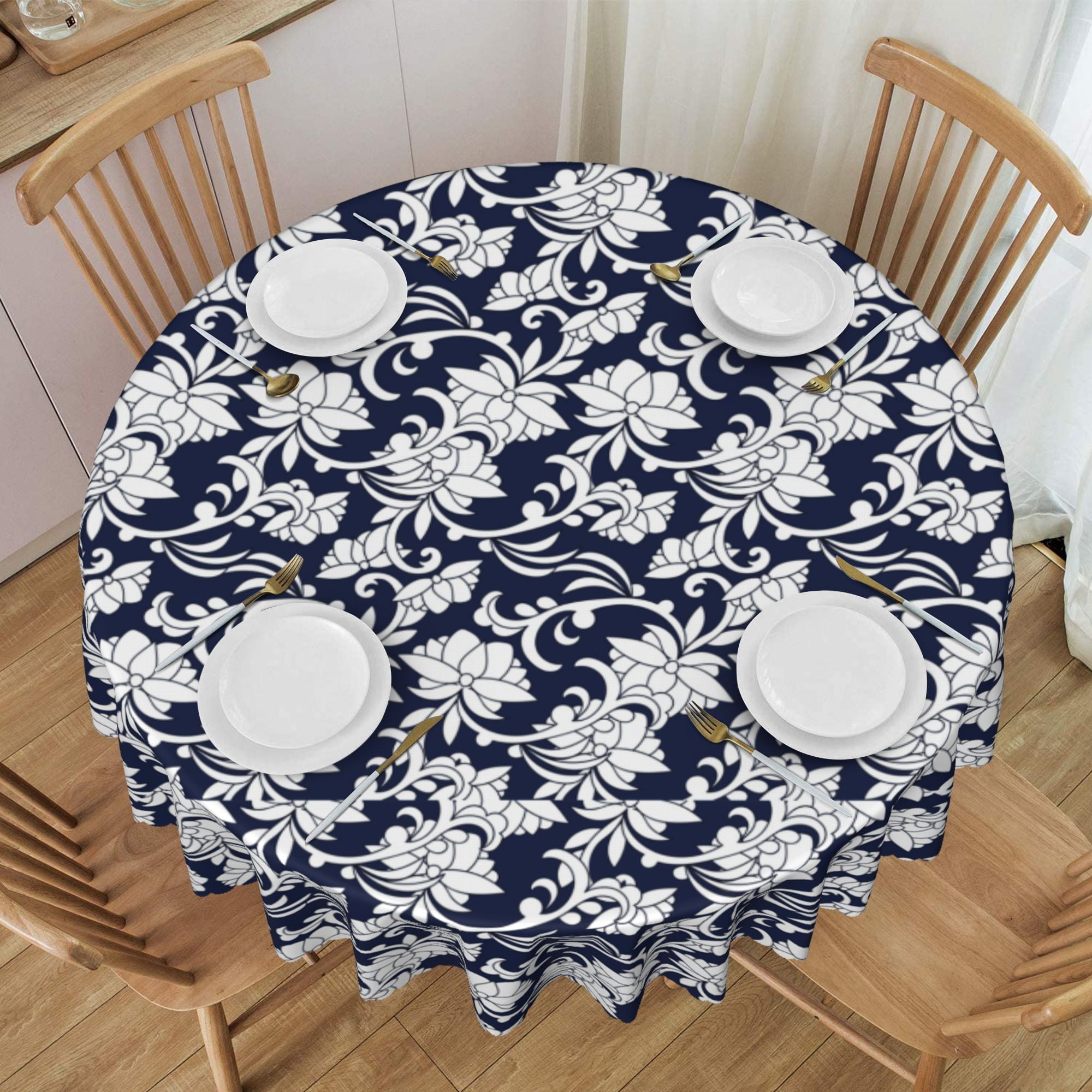 Tablecloth Elegant Floral Theme Background Table Cloth For Circular ...