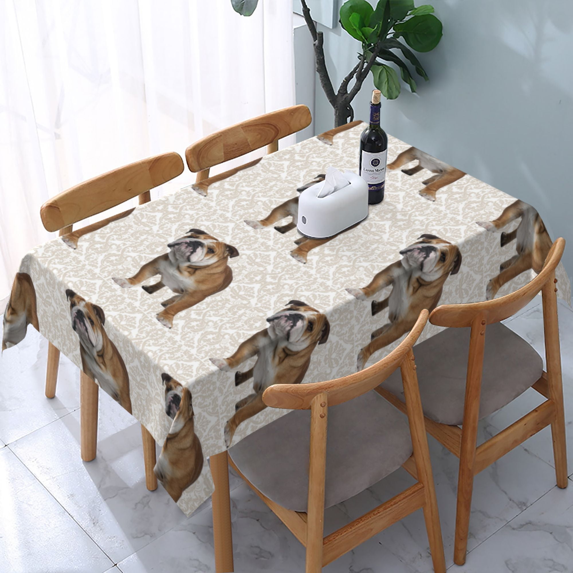Tablecloth English-Bulldog Table Cloth For Rectangle Tables Waterproof ...