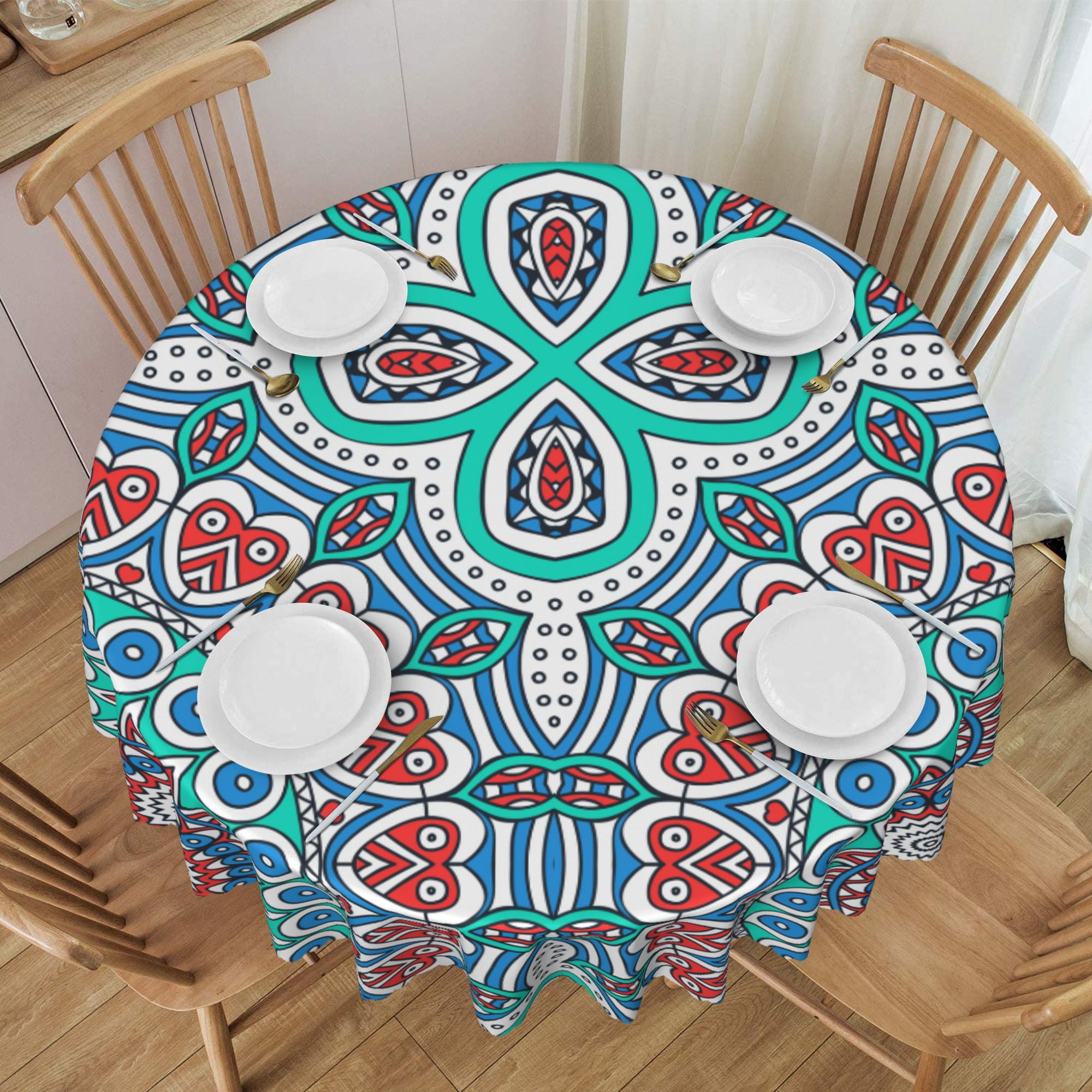 Tablecloth Ethnic Pattern Background Table Cloth For Circular Tables ...