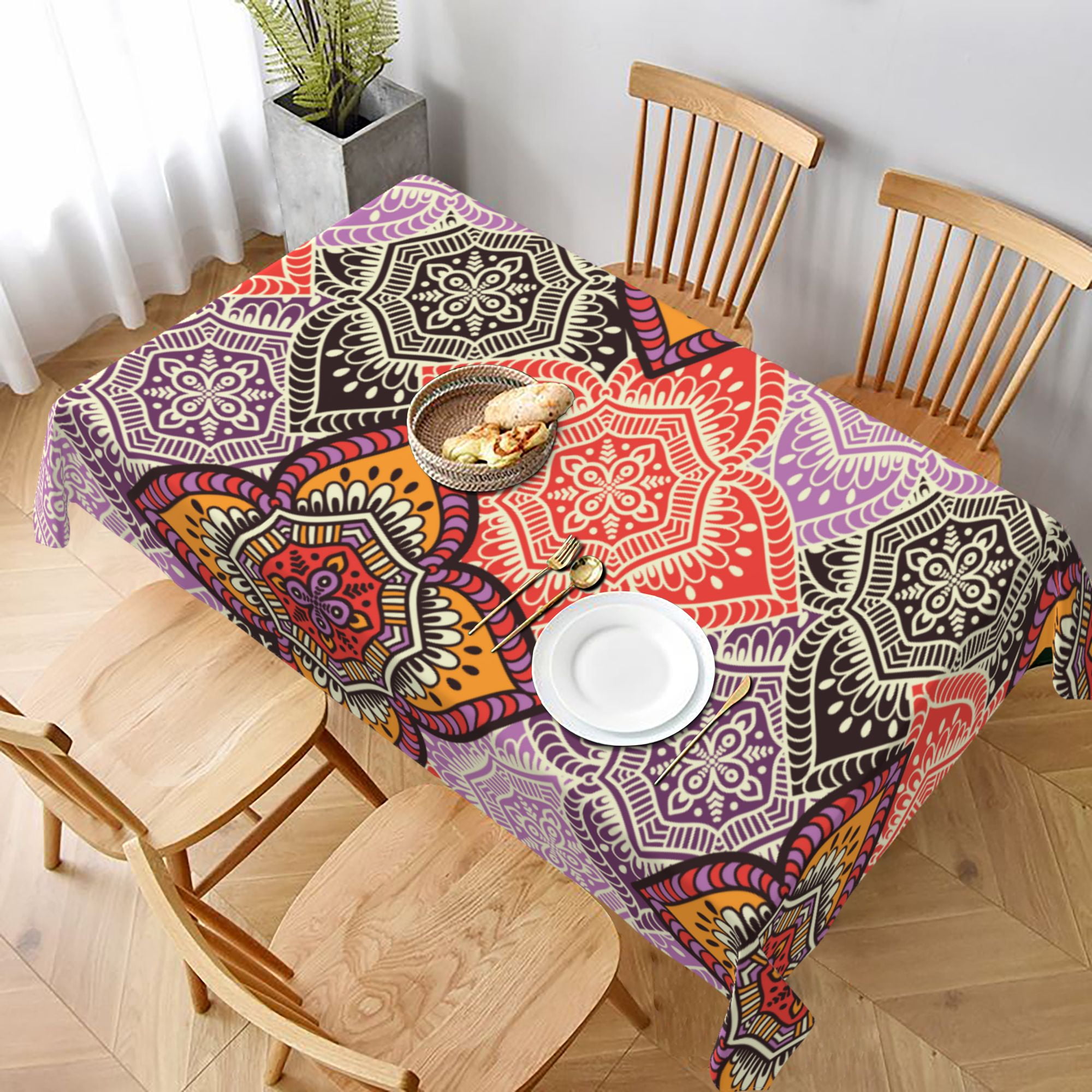 Tablecloth Ethnic Pattern Background Table Cloth For Rectangle Tables ...