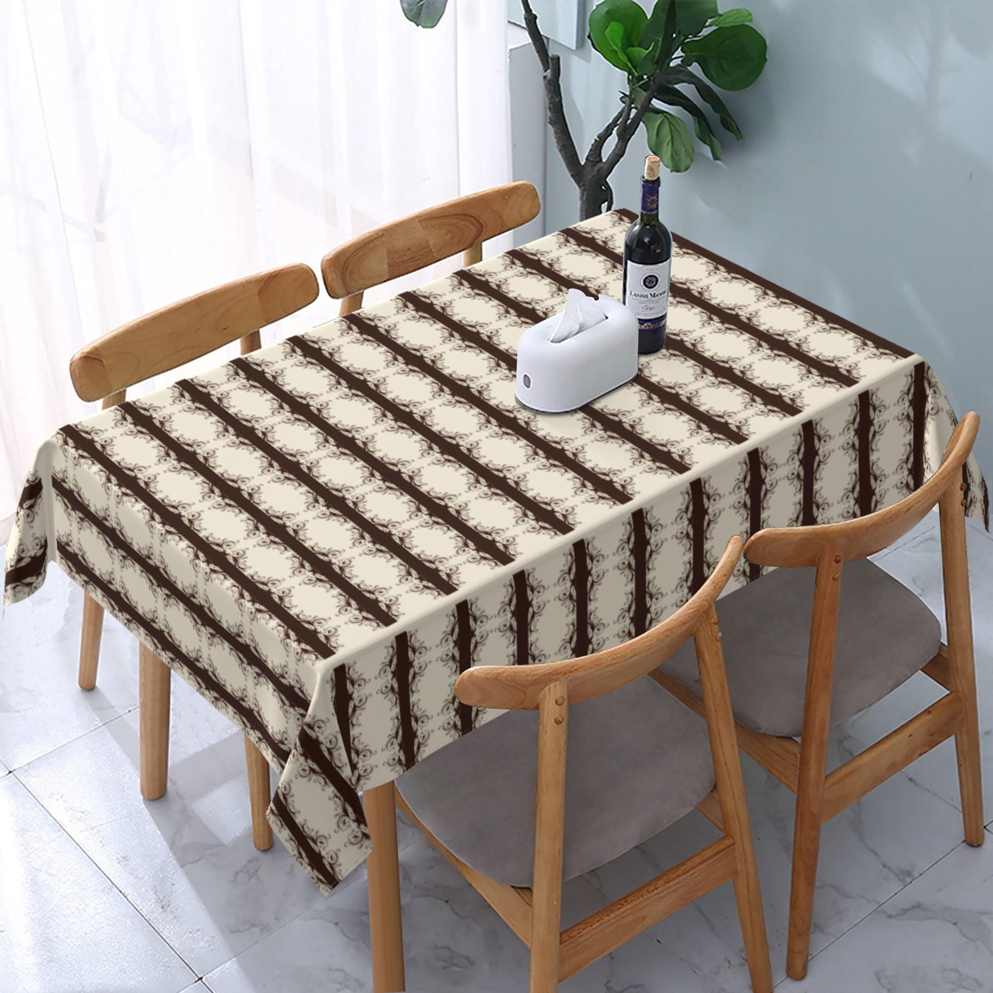 Tablecloth European Floral Border Pattern Table Cloth For Rectangle ...