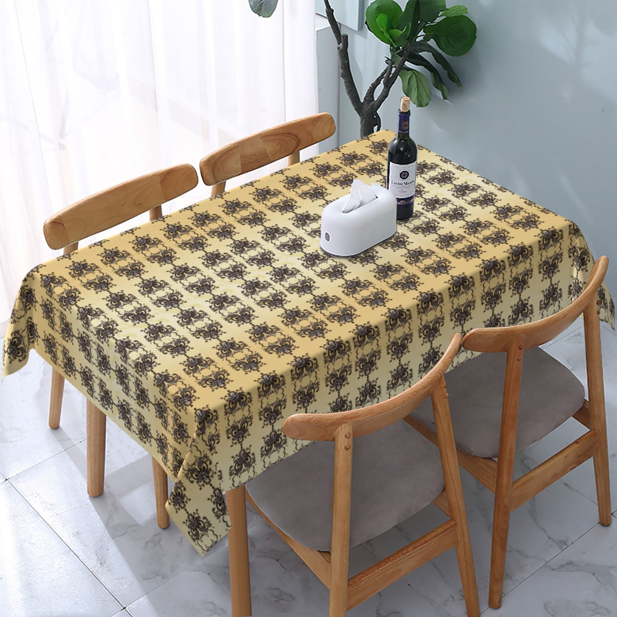 Tablecloth European Floral Border Pattern Table Cloth For Rectangle ...