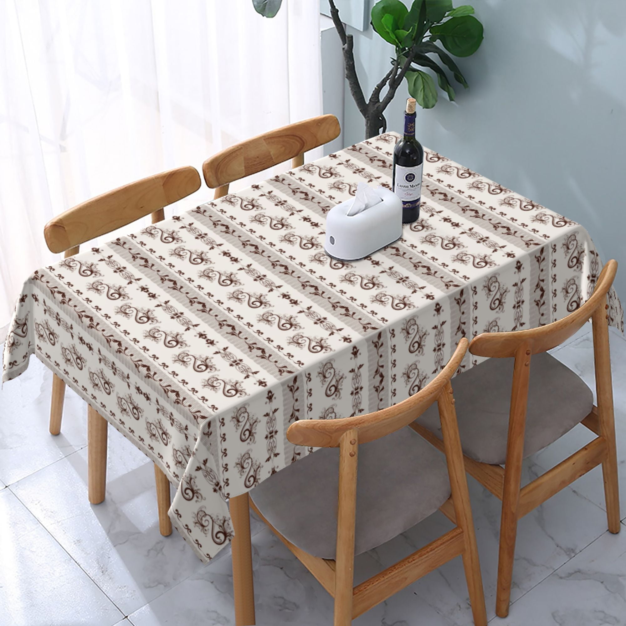 Tablecloth European Floral Border Pattern Table Cloth For Rectangle ...
