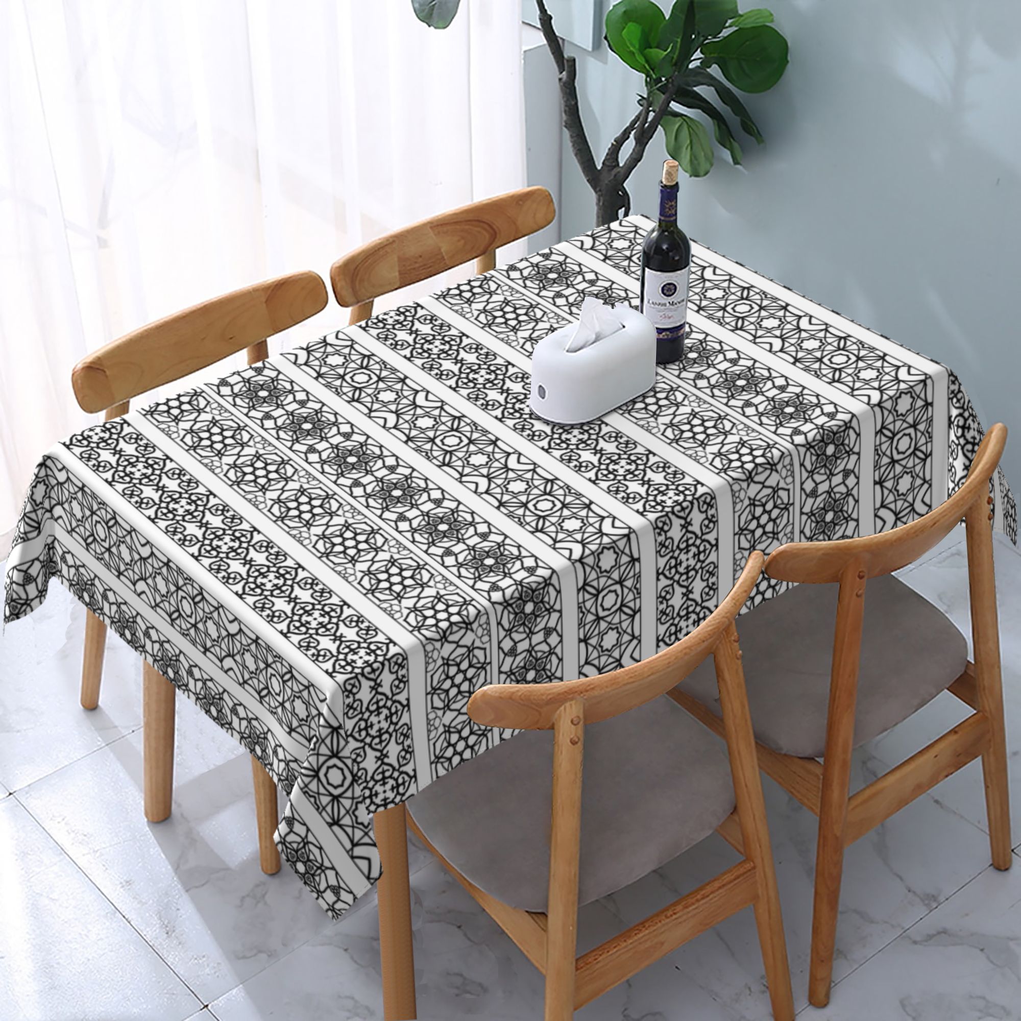 Tablecloth European Floral Border Pattern Table Cloth For Rectangle ...