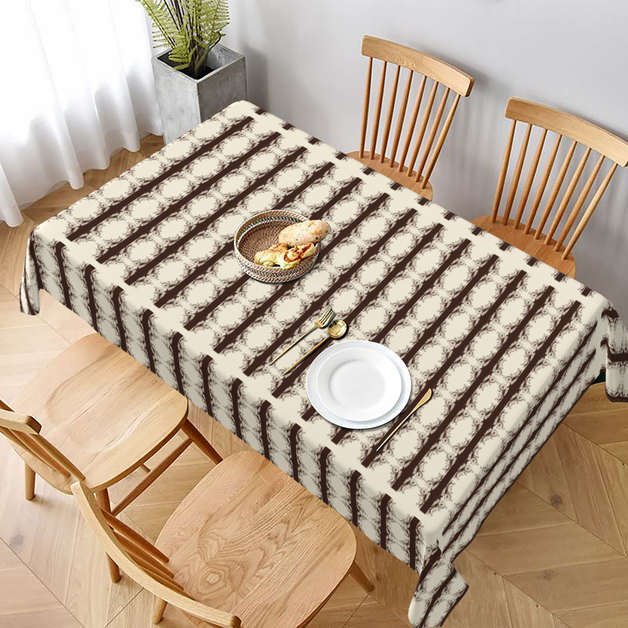 Tablecloth European Floral Border Pattern Table Cloth For Rectangle ...