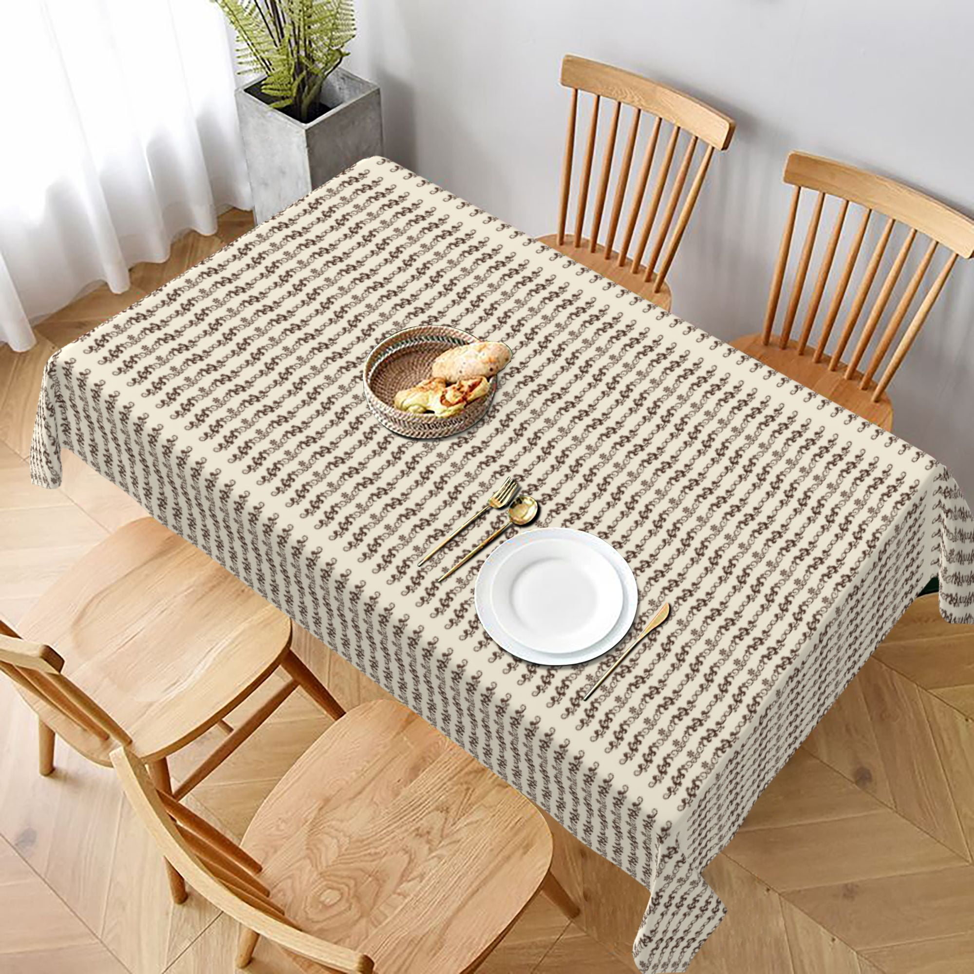 Tablecloth European Floral Border Pattern Table Cloth For Rectangle ...