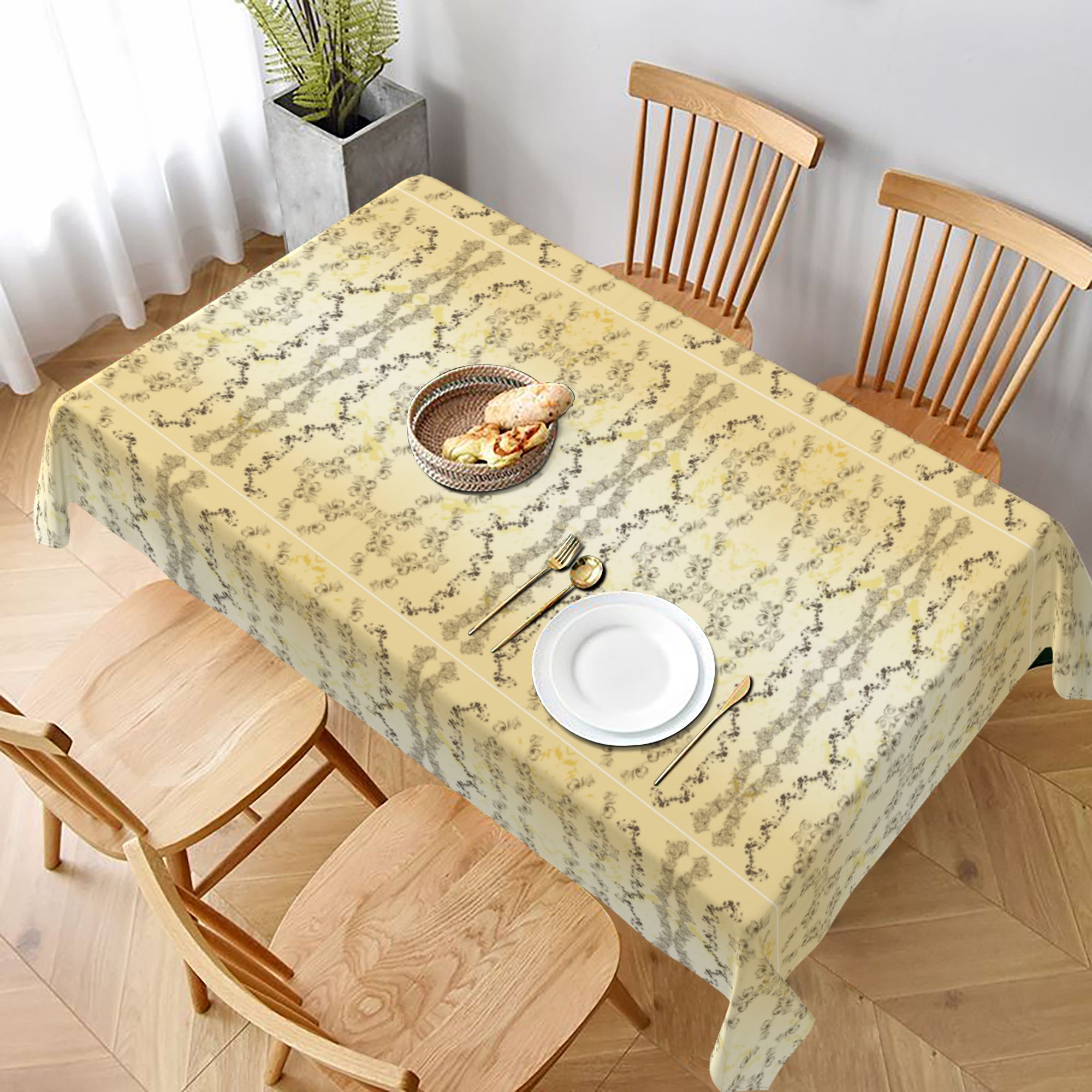 Tablecloth European Floral Border Pattern Table Cloth For Rectangle ...