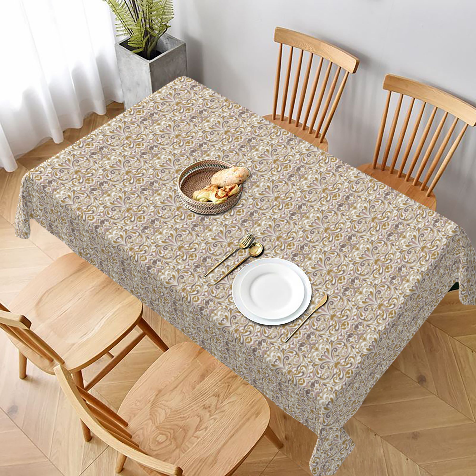 Tablecloth European Floral Border Pattern Table Cloth For Rectangle ...