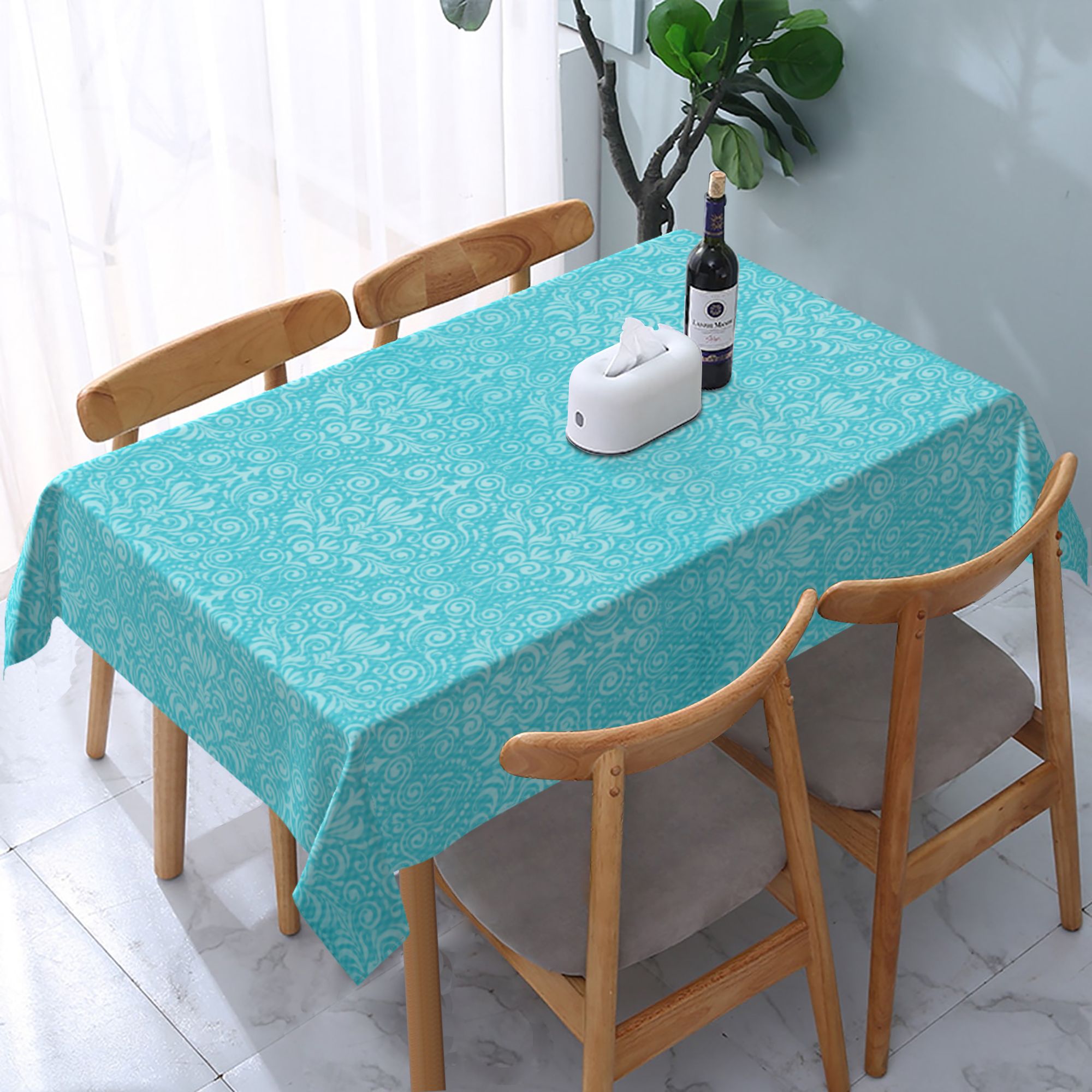 Tablecloth European Flower Background Table Cloth For Rectangle Tables ...