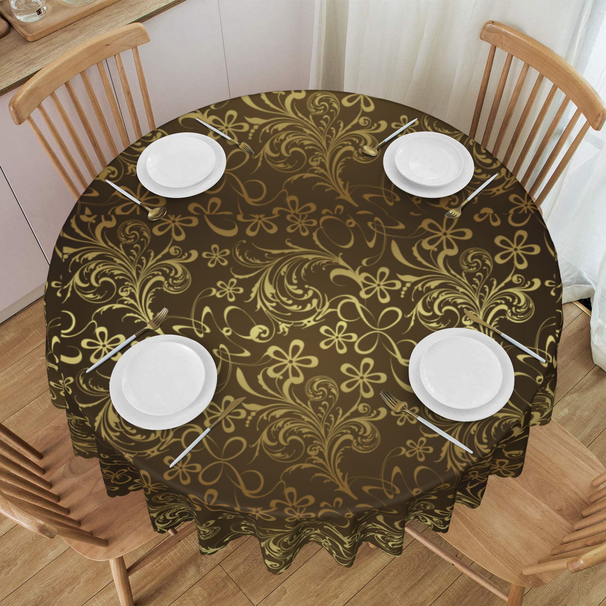 Tablecloth European Ornate Pattern Background Table Cloth For Circular ...