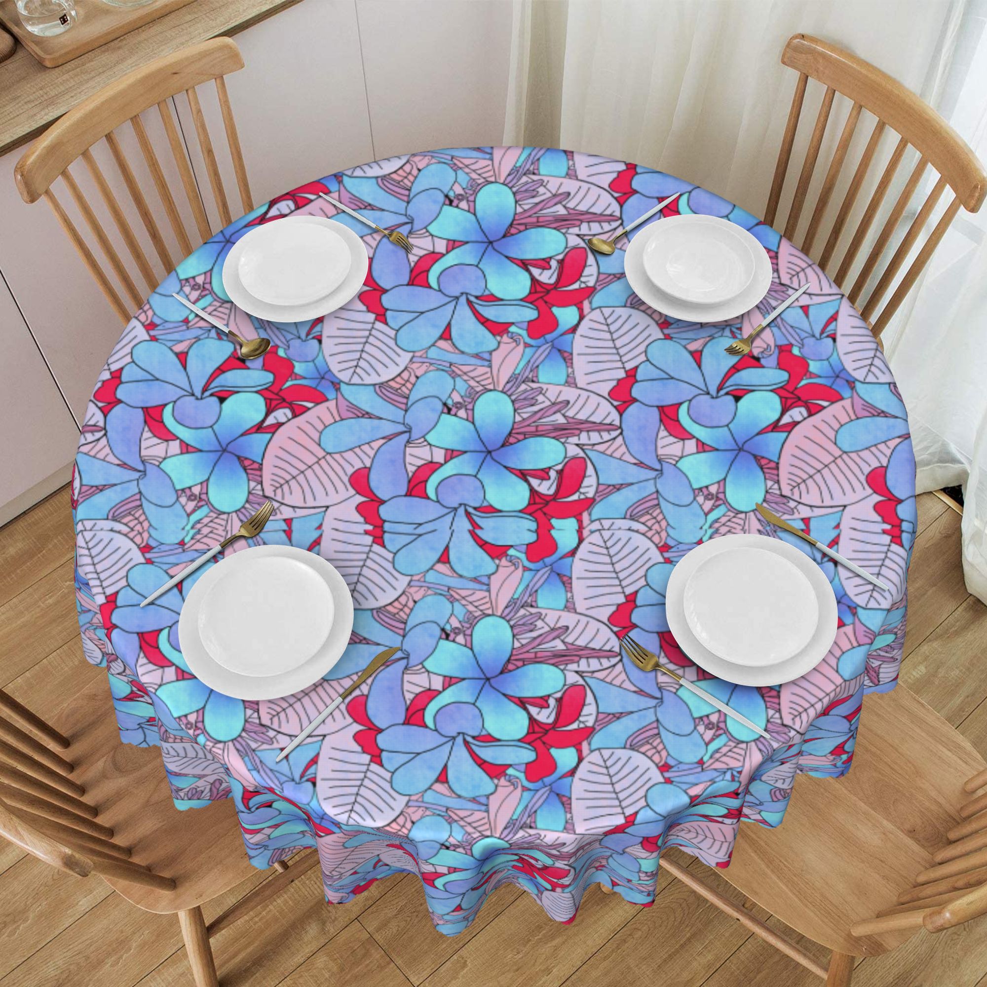 Tablecloth Floral Pattern Background Table Cloth For Circular Tables ...