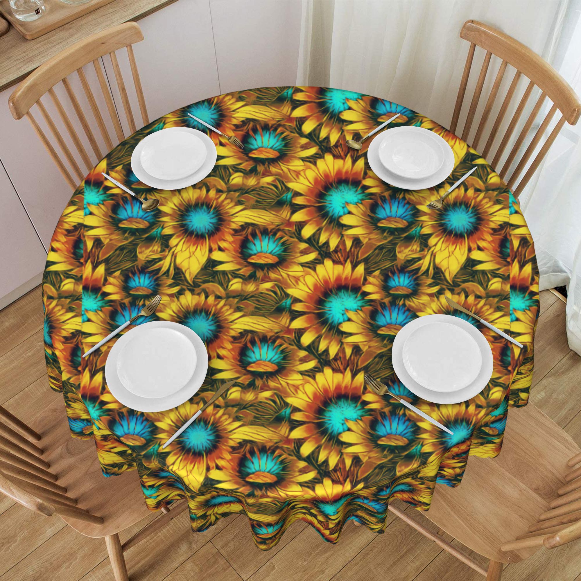 Tablecloth Floral Pattern Background Table Cloth For Circular Tables ...
