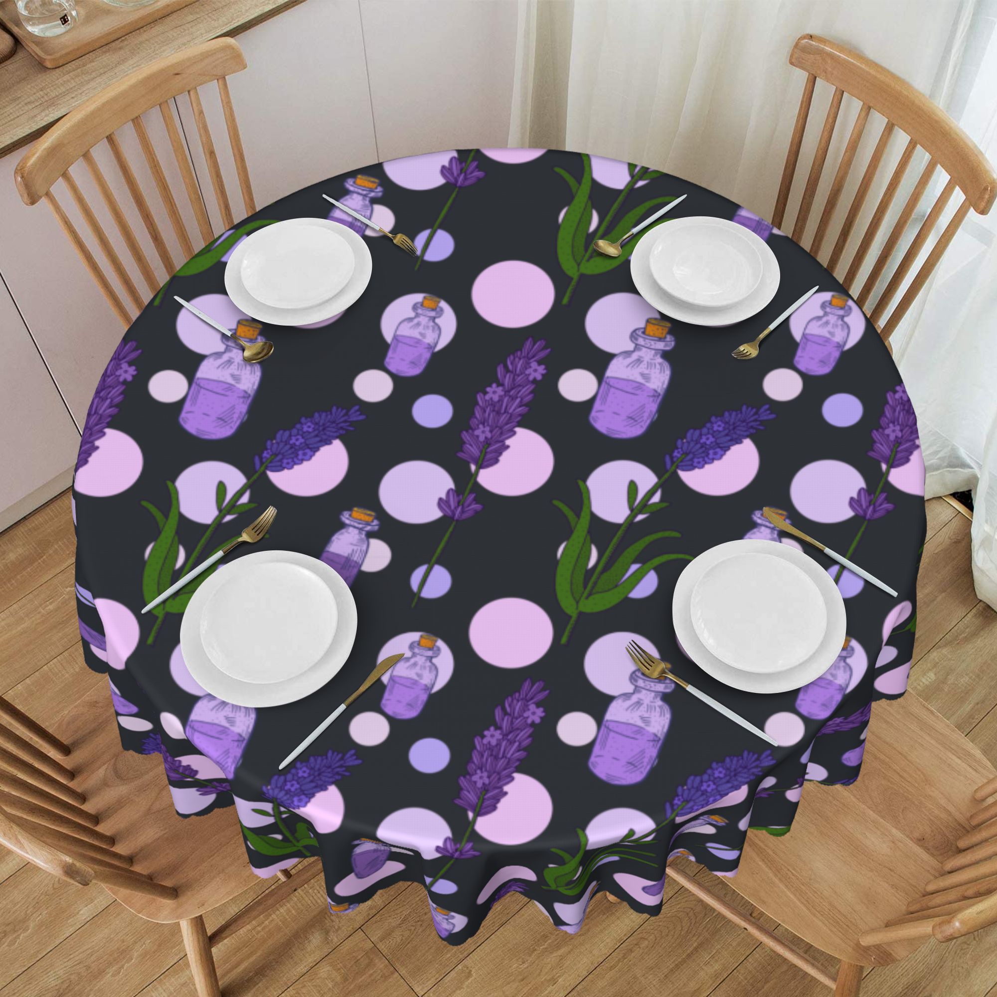 Tablecloth Flower Pattern Background Table Cloth For Circular Tables ...