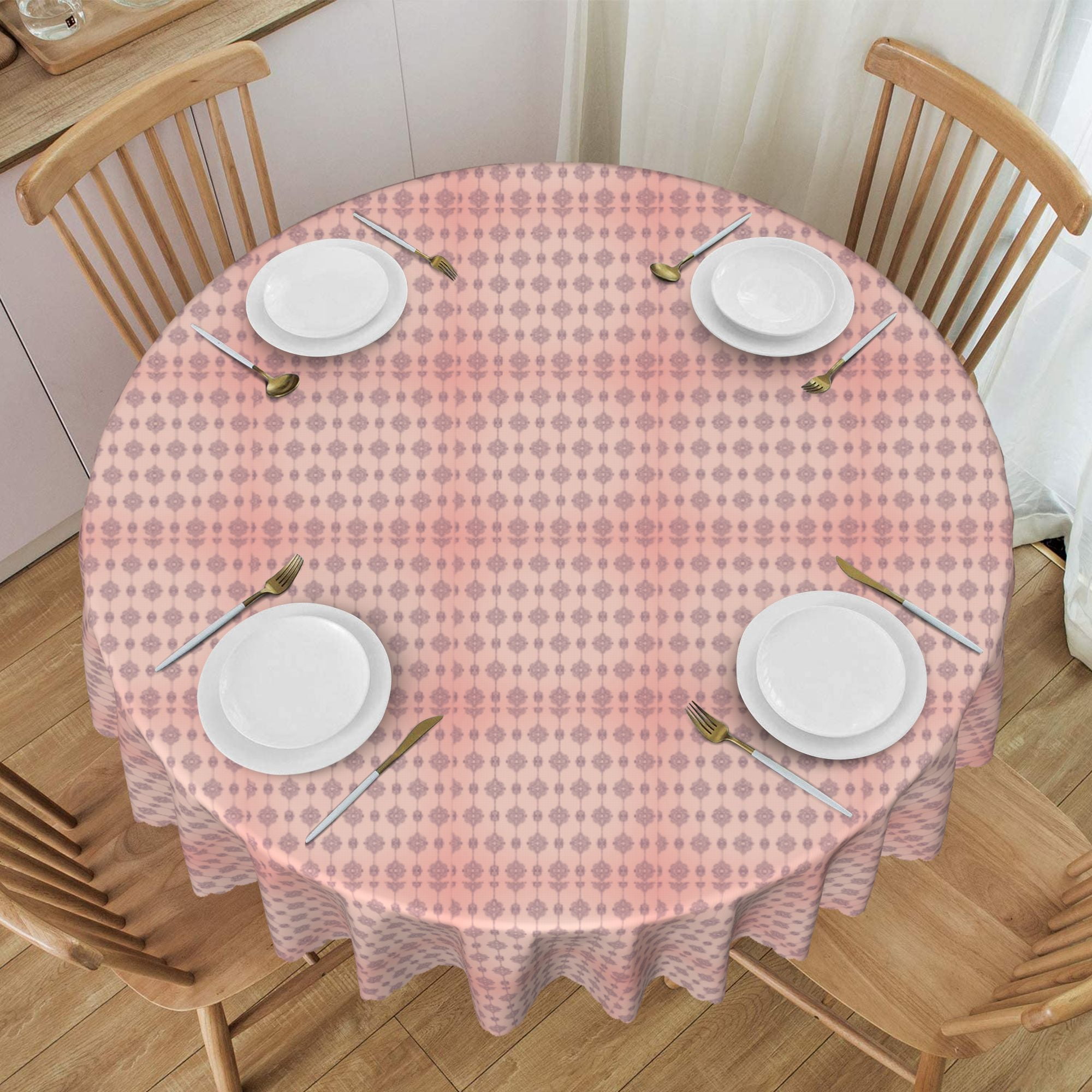 Tablecloth Flower Pattern Table Cloth For Circular Tables Waterproof ...